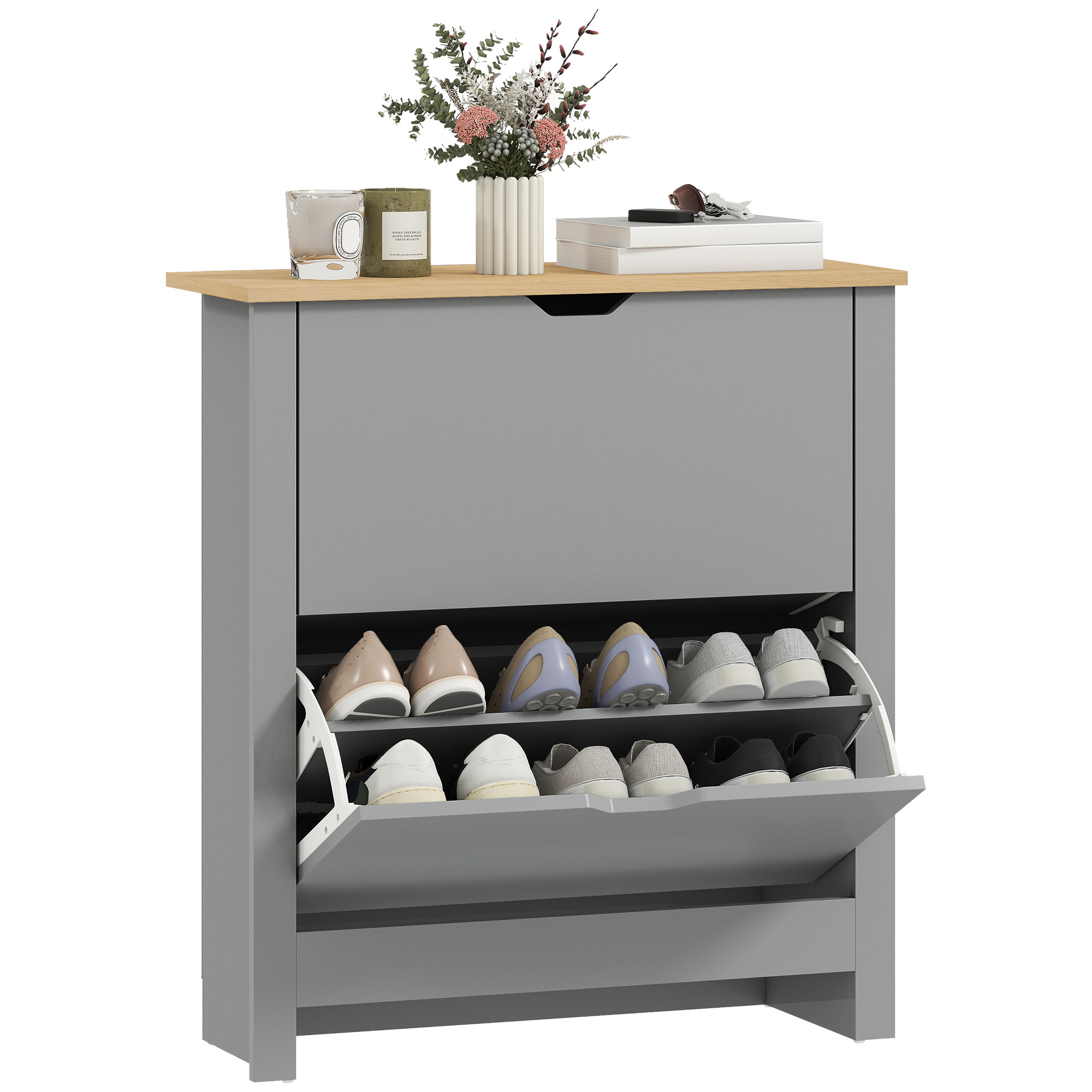 Bois Meuble à chaussures HOMCOM | Leroy Merlin