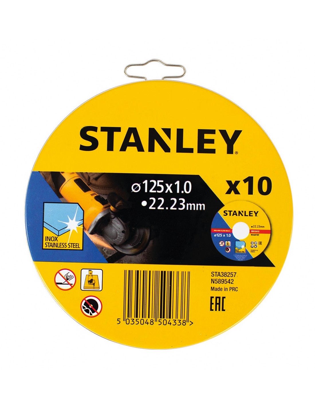 STANLEY STA38257-XJ - 10 discos de corte INOX 125x1.0x22.23mm | Leroy ...