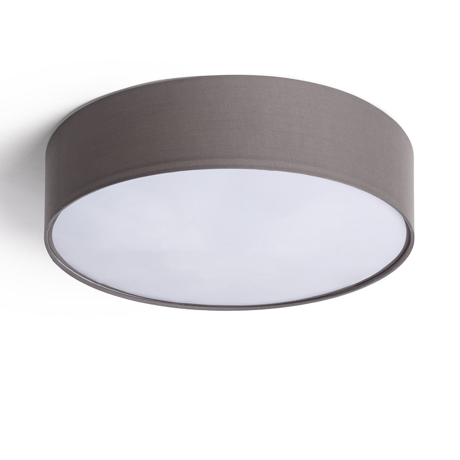 Ledkia Plafón Circular Tela Ø500 mm Ranje Gris | Leroy Merlin
