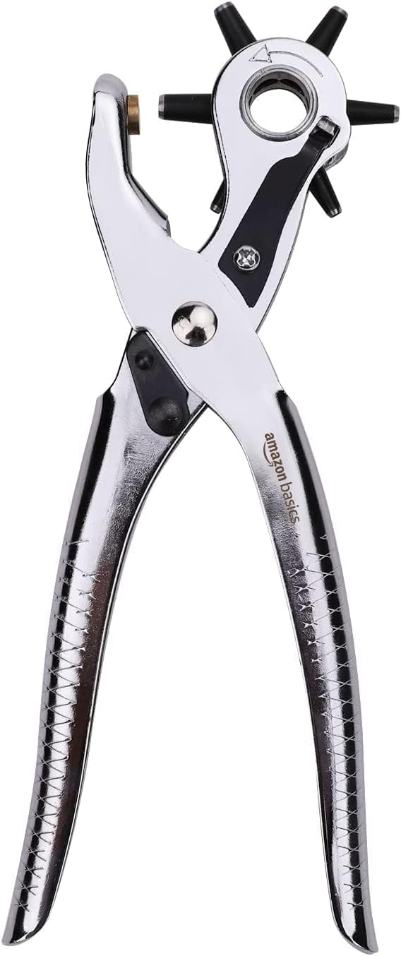 Set de poinçon à cuir avec rotatif et embouts multi tailles, Argent ...
