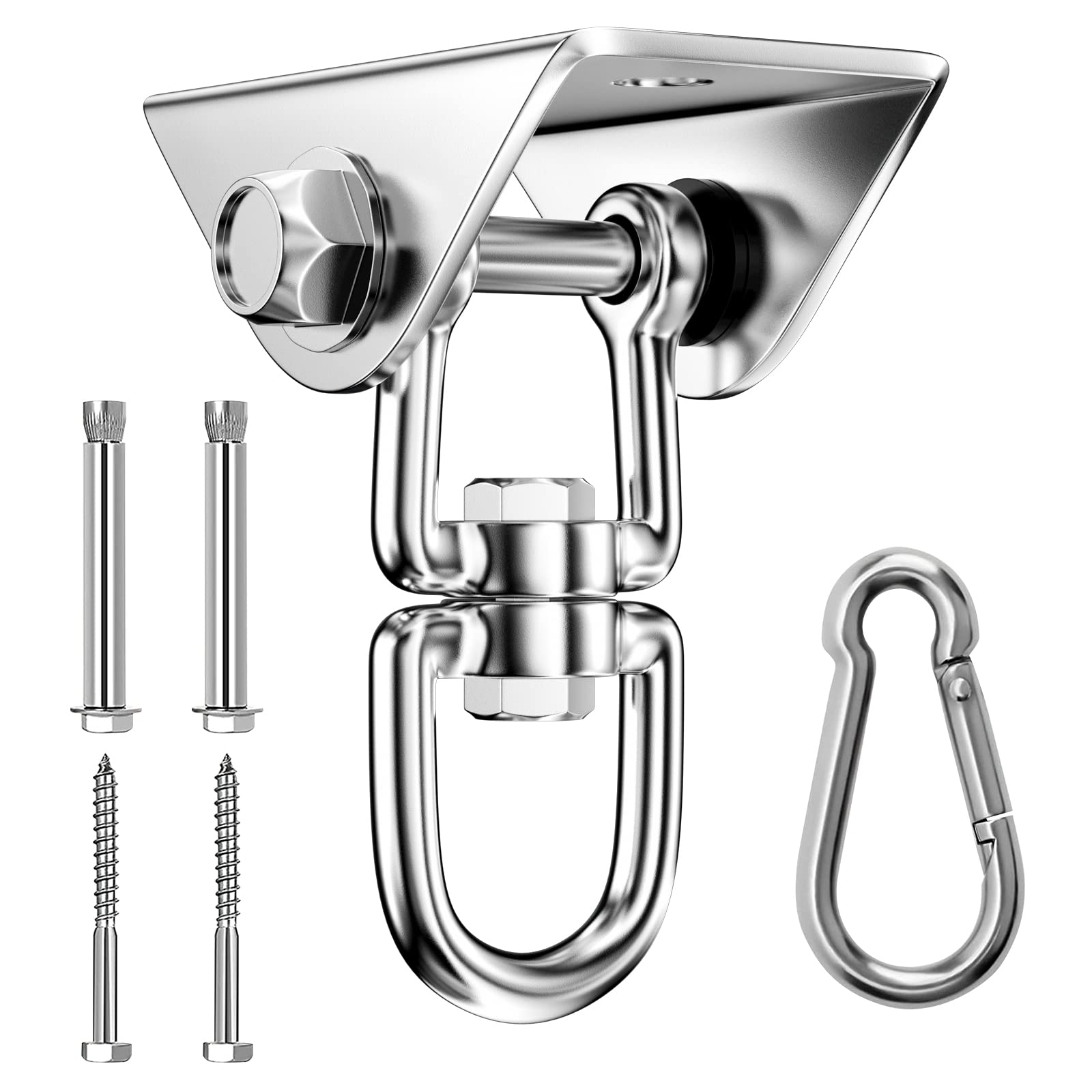 Crochet plafond acier inoxydable 450 kg rotation 360° avec vis fixation ...