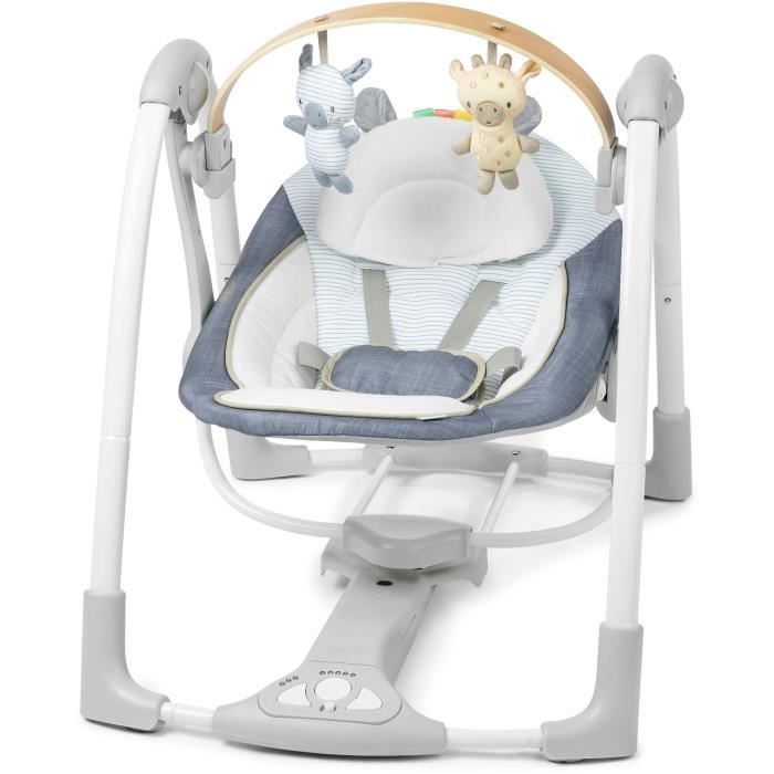 INGENUITY Bouncer para Bebés, Hamaca Eléctrica Plegable - Chambray, 5 ...