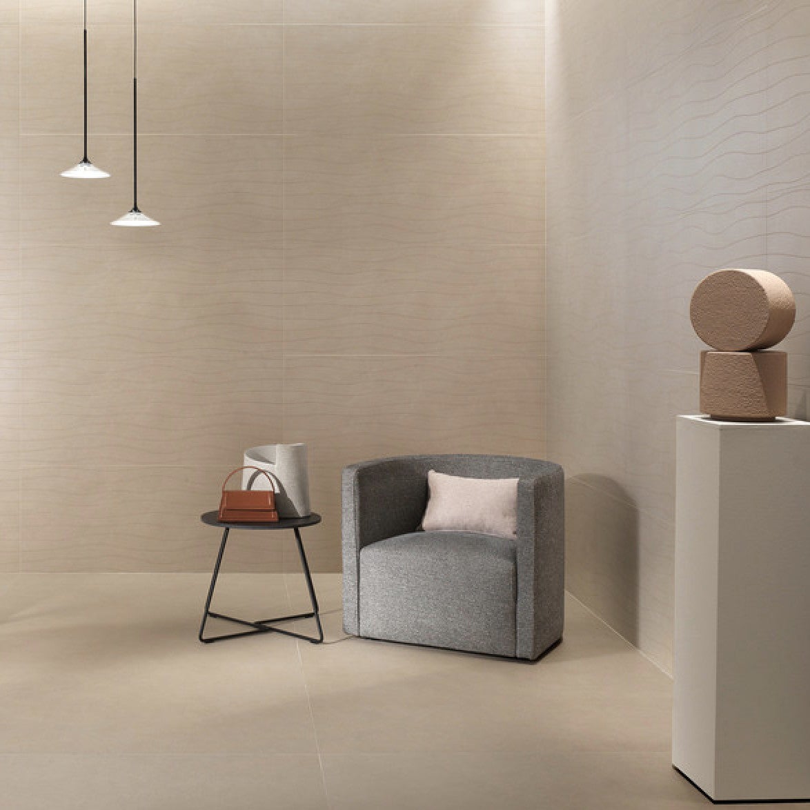 Carrelage mur faïence effet béton ciré naturel 50x120 cm Boost natural ...