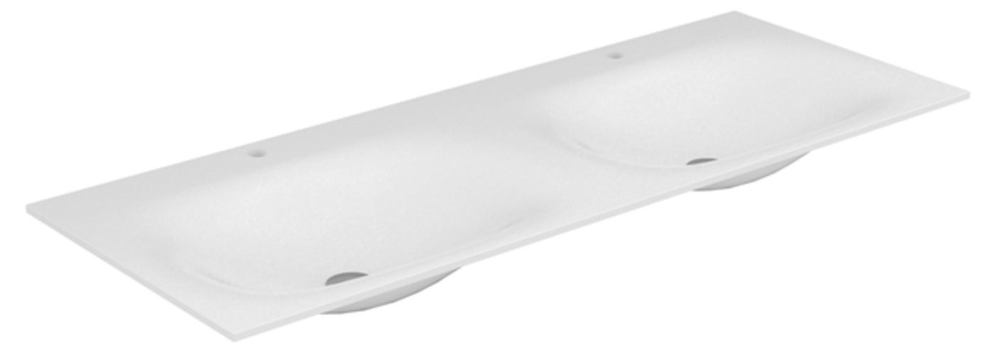 Keuco Edition 11 Varicor double lavabo 31263, 1400 x 538 mm, avec 2x 1 ...