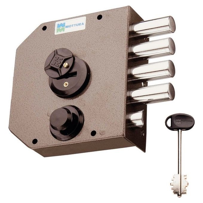 Mottura 20510Sx Serratura Applicare Doppia Mappa Laterale E 63 Sx 4 Catenacci Scrocco Interasse ...