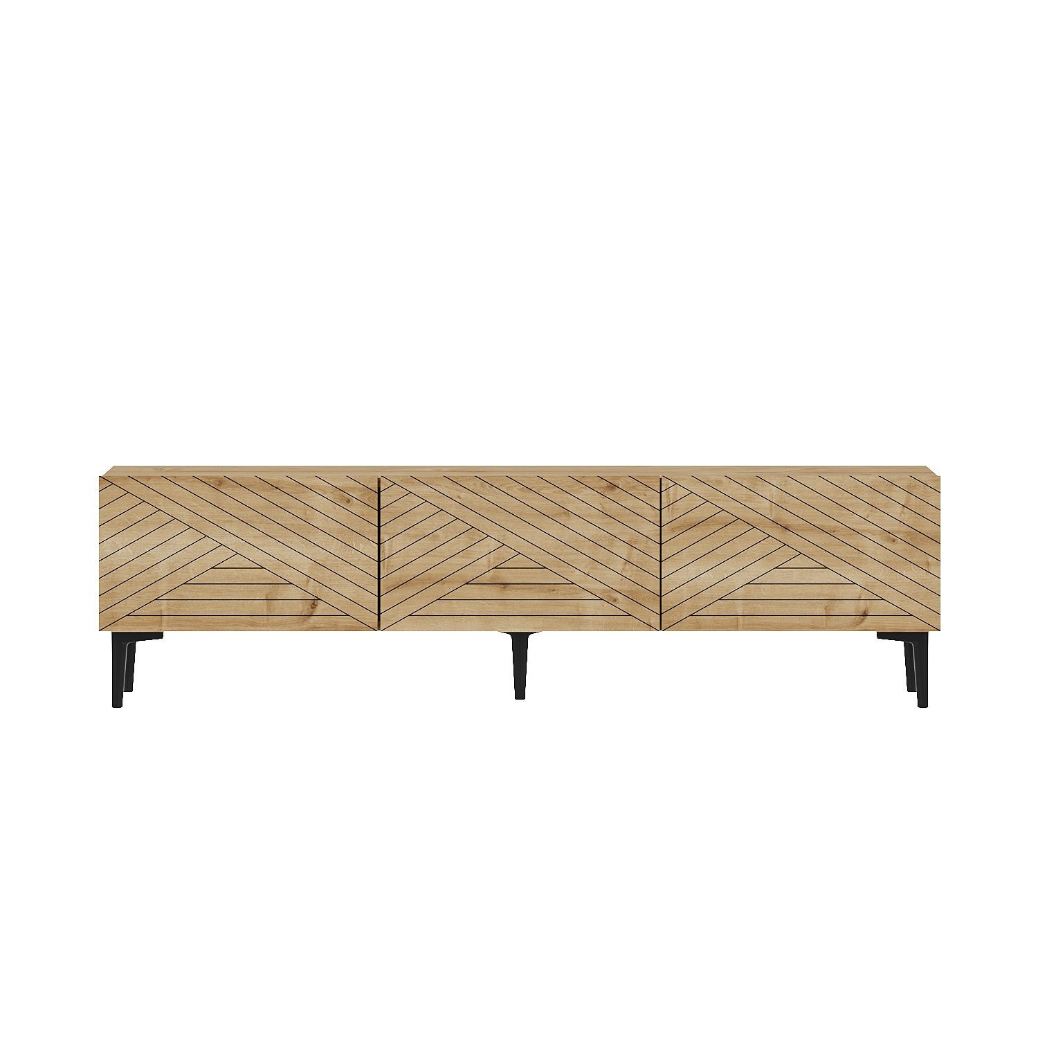 Meuble TV en bois "Felix" 160 x 31,4 x 44,1 cm - Chêne saphir | Leroy ...