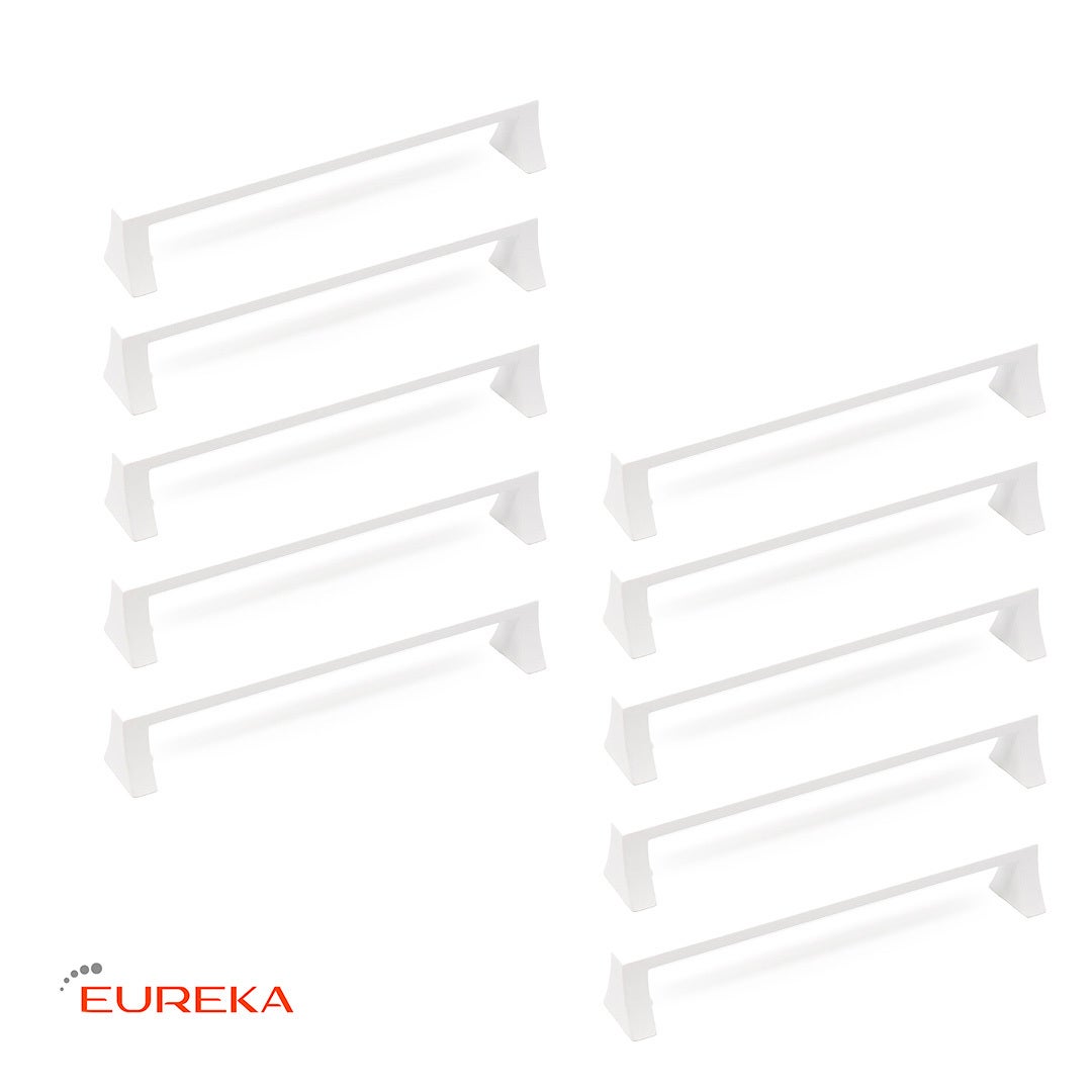 Lot de 10 poignées de meuble Genova Zamak, Blanc, entraxe 160mm, vis ...