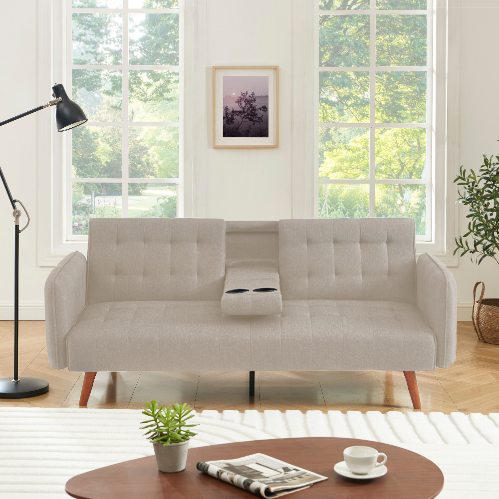 INVERNESS Divano letto a 3 posti con ripiano centrale ribaltabile ...