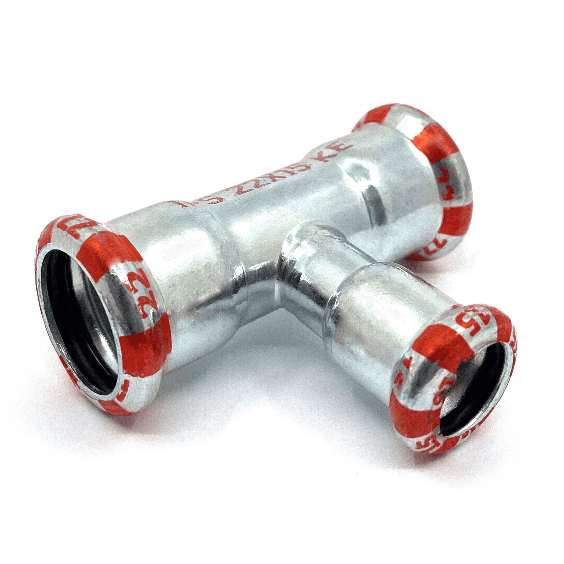 Té égal femelle à sertir profil M reduit 76,1 x 28 x 76,1 mm acier ...