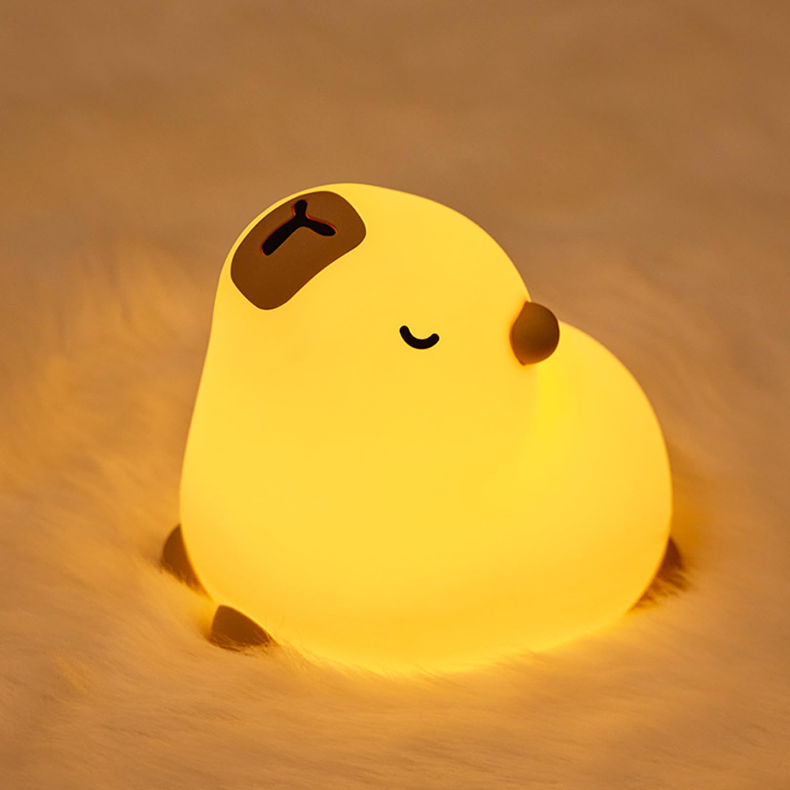Lampe de Nuit Capybara, Lampe Tactile LED Animale en Silicone, Lampe de ...