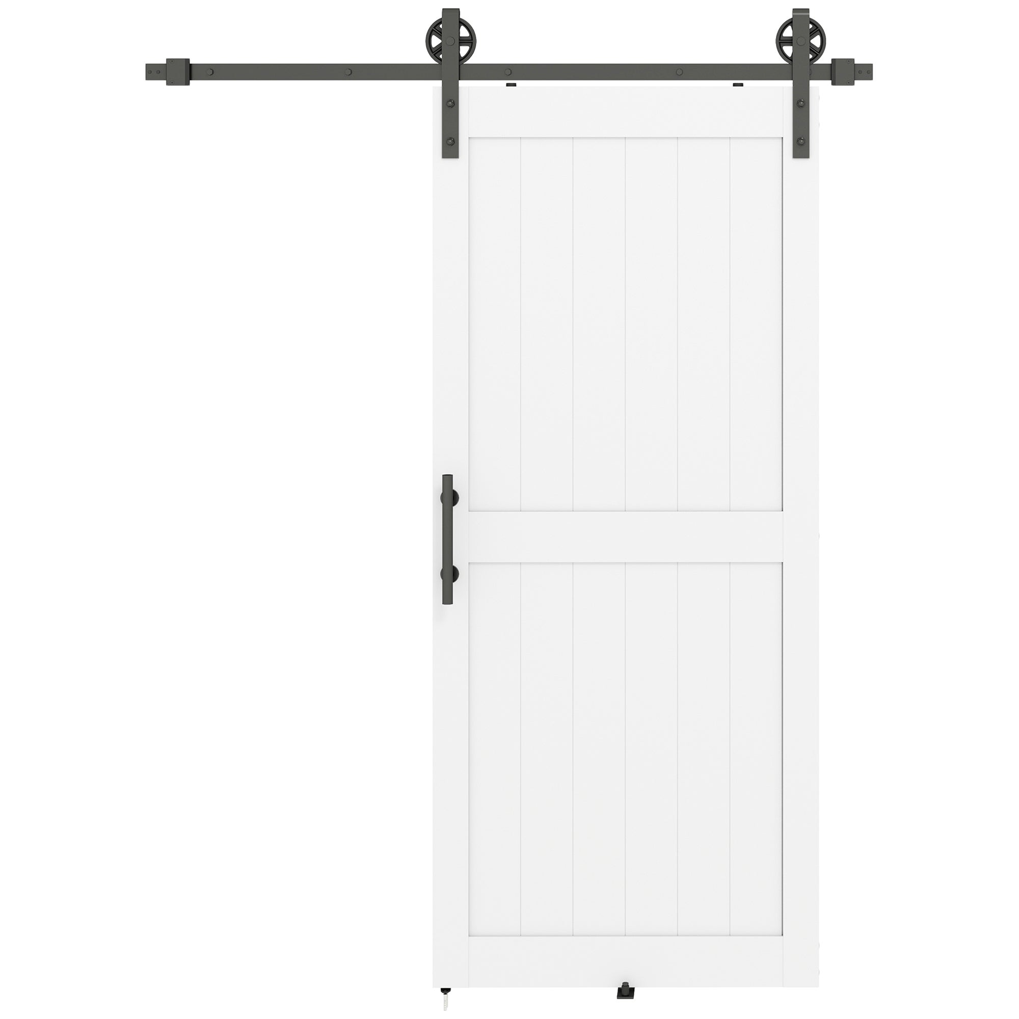 Porte coulissante 213 cm style campagne avec rail et poignée améliorés ...