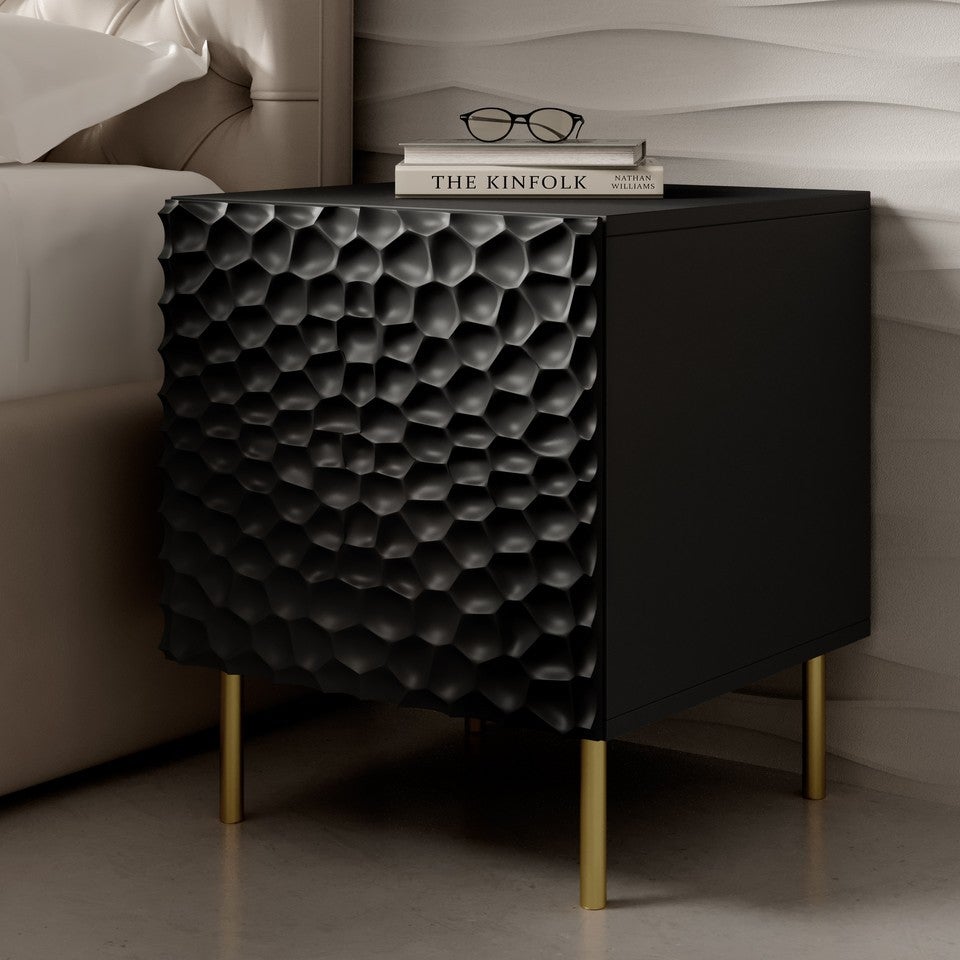 Table de nuit design noir mat (x2) Sumoc | Leroy Merlin