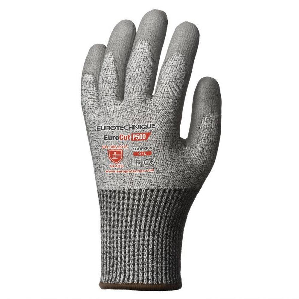 Gants anti-coupure Eurotechnique Eurocut P500 (Lot de 5) Gris 6 | Leroy ...