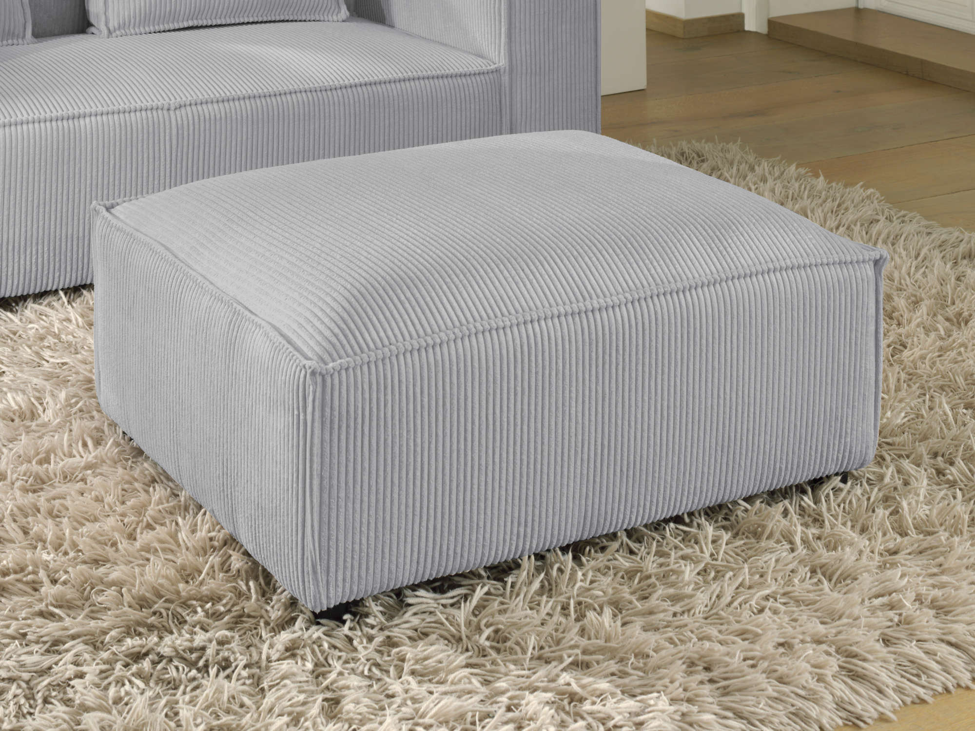 Stella - pouf en velours côtelé - style contemporain | Leroy Merlin