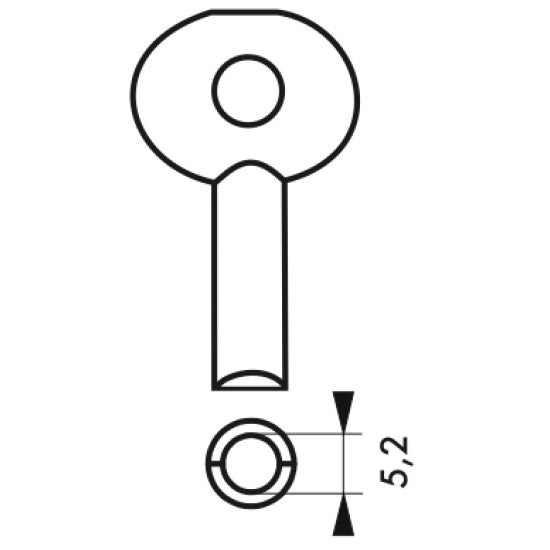 Llave de candado 5,2 mm THIRARD - Media luna - 010001 | Leroy Merlin