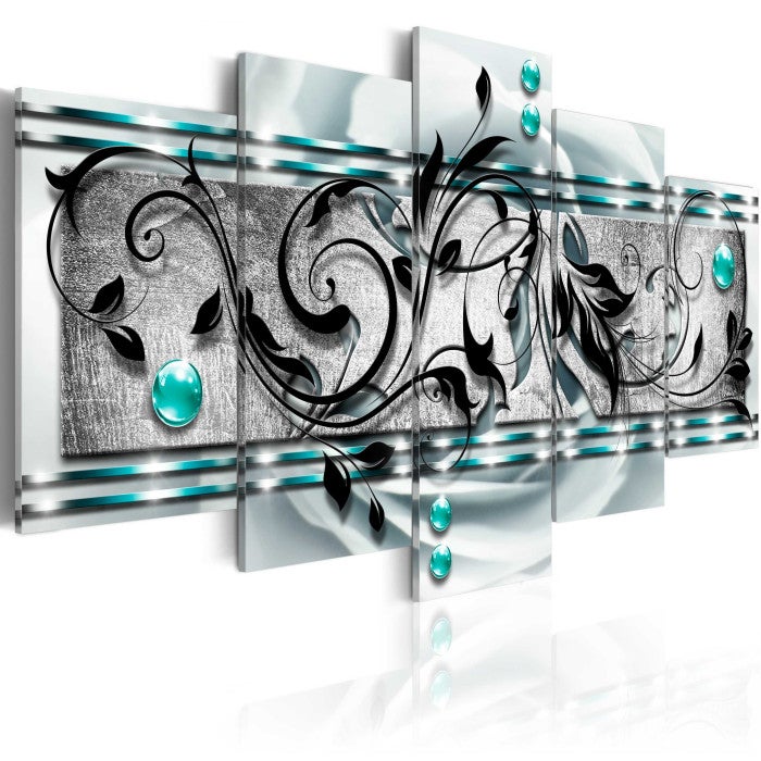 Tableau Imprimé "Turquoise Ambivalence" 50 x 100 cm | Leroy Merlin