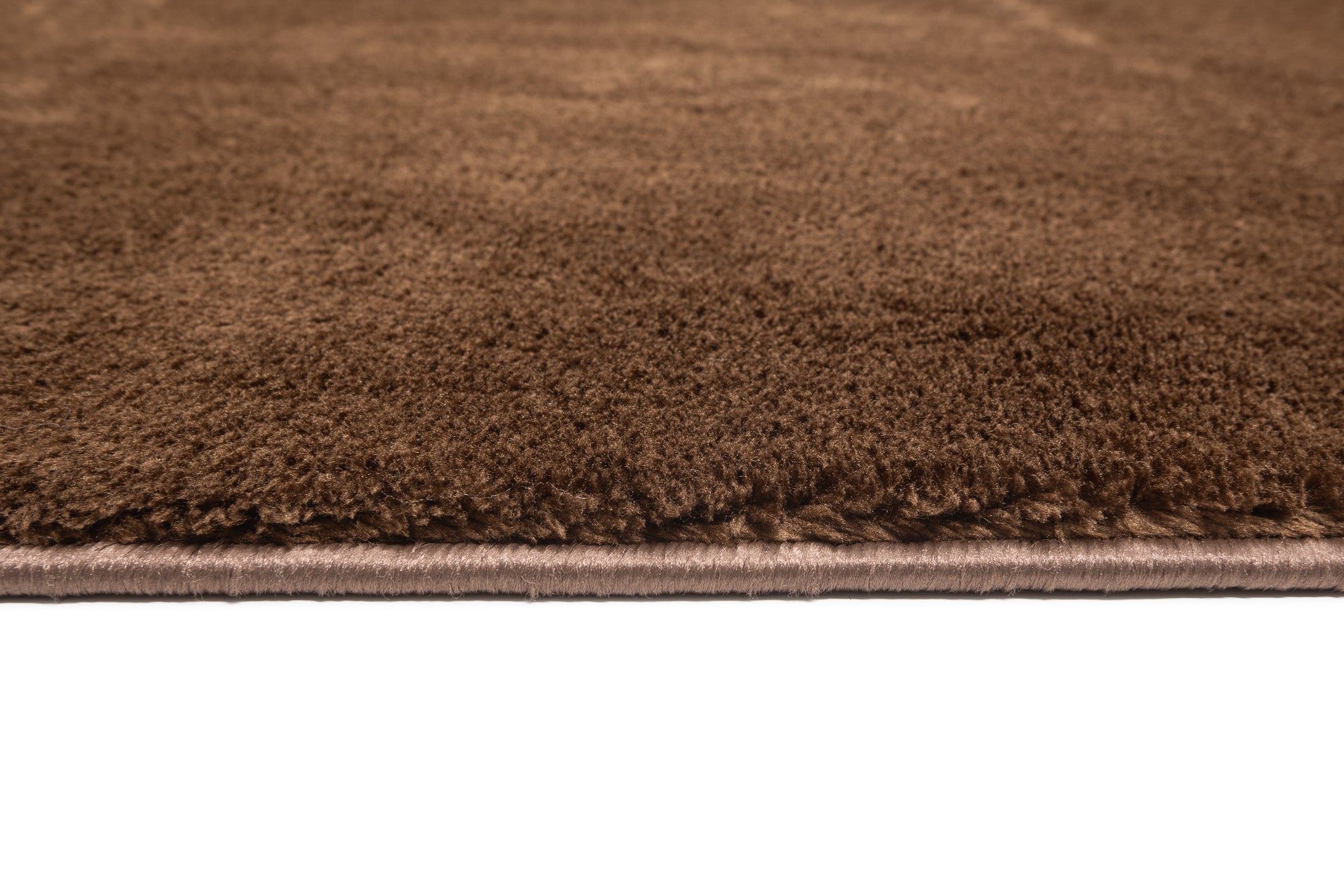 Tapiso Cuddle Tapis Shaggy Antidérapant Lavable Moderne Marron Uni ...
