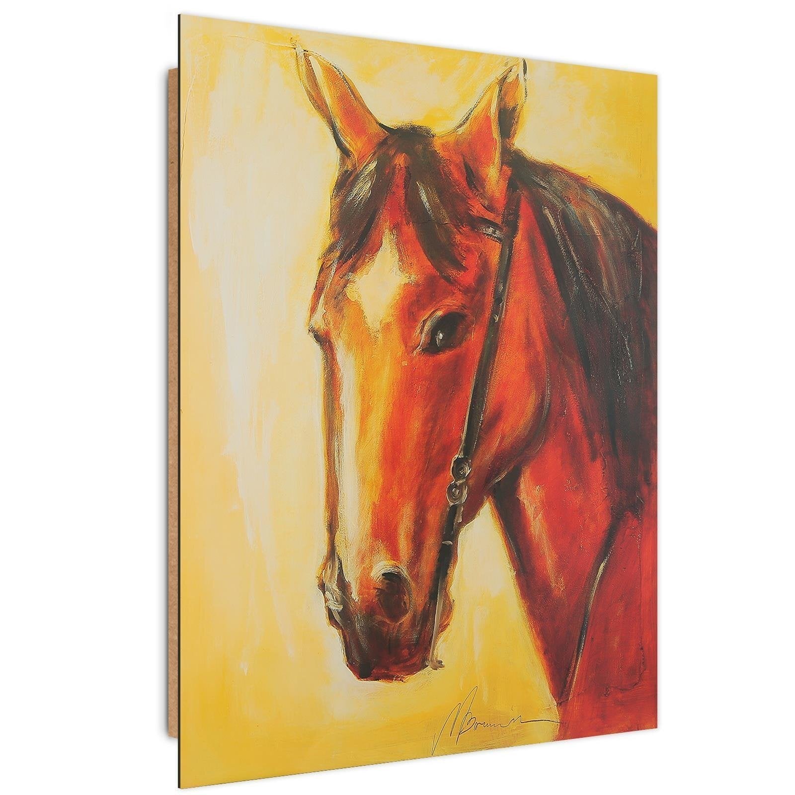 Tableau tête de cheval en bois - 60 x 80 cm | Leroy Merlin
