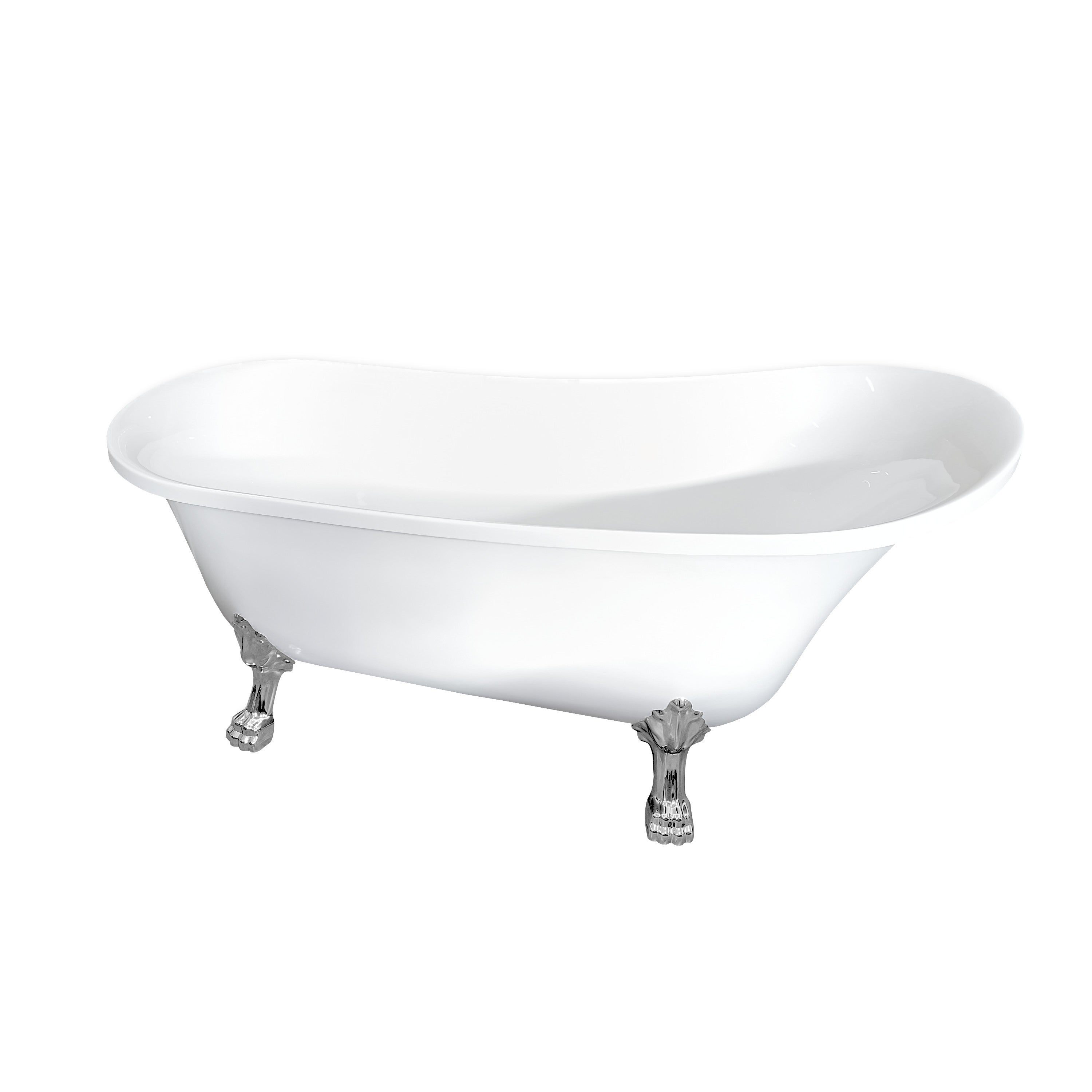 Baignoire autoportante Lavita VASTO-RETRO 170x70x77 avec pieds rétro ...