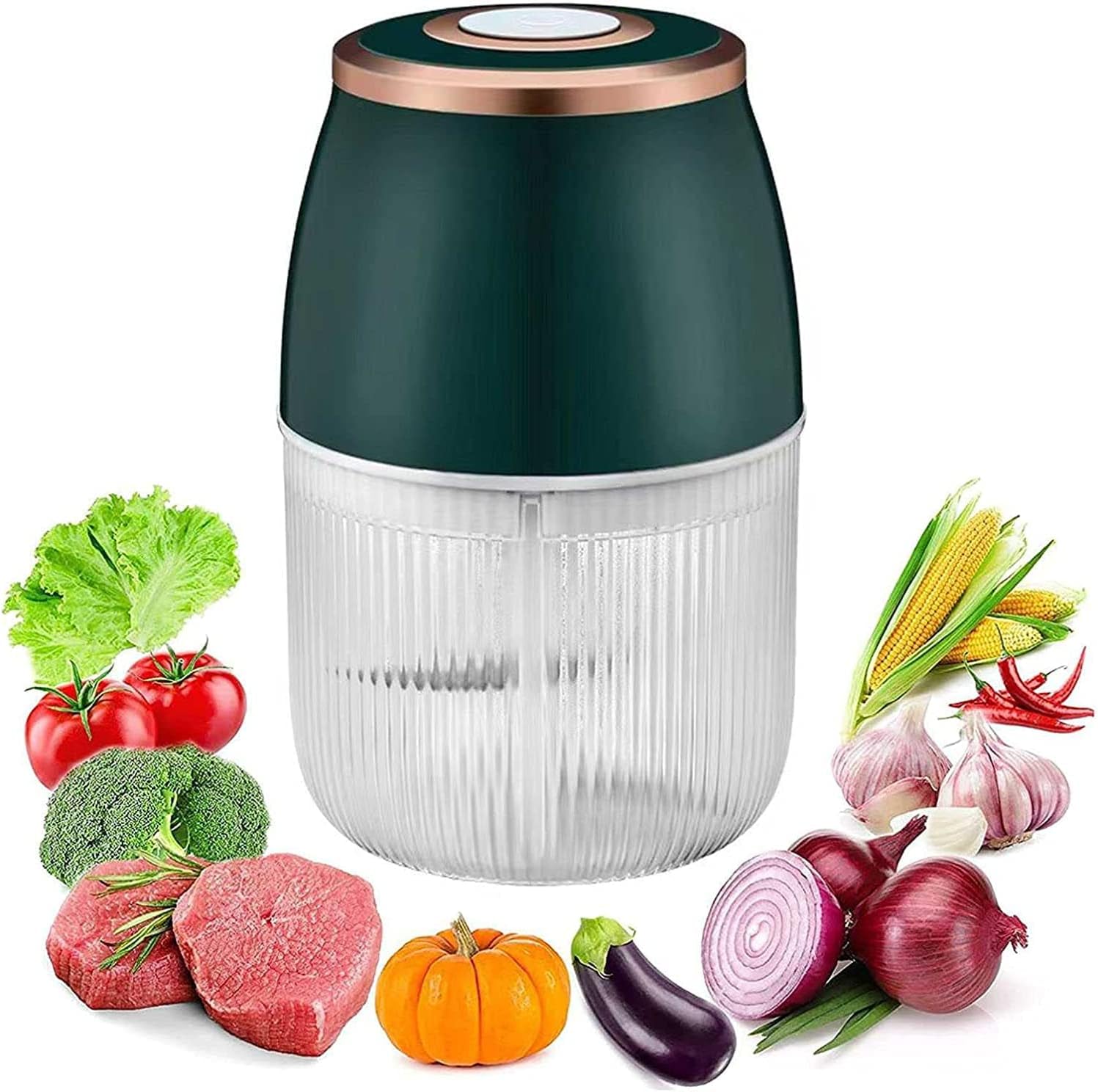 Picadora de ajos eléctrica portátil, 350 ml, recargable por USB, apta ...