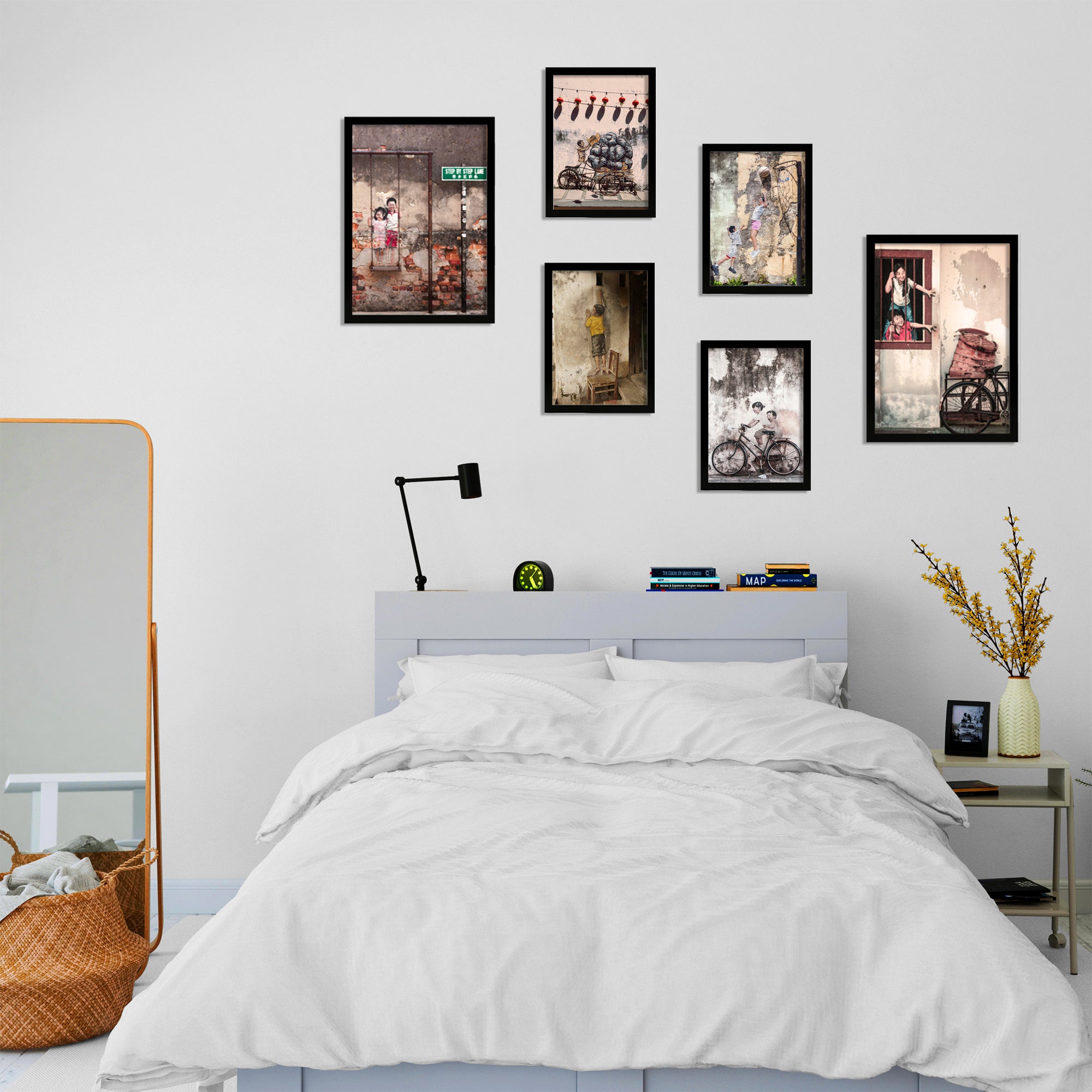 Nacnic Lot De 6 Affiches Graffiti, Street Art Pochoir Coloré Vietnam ...