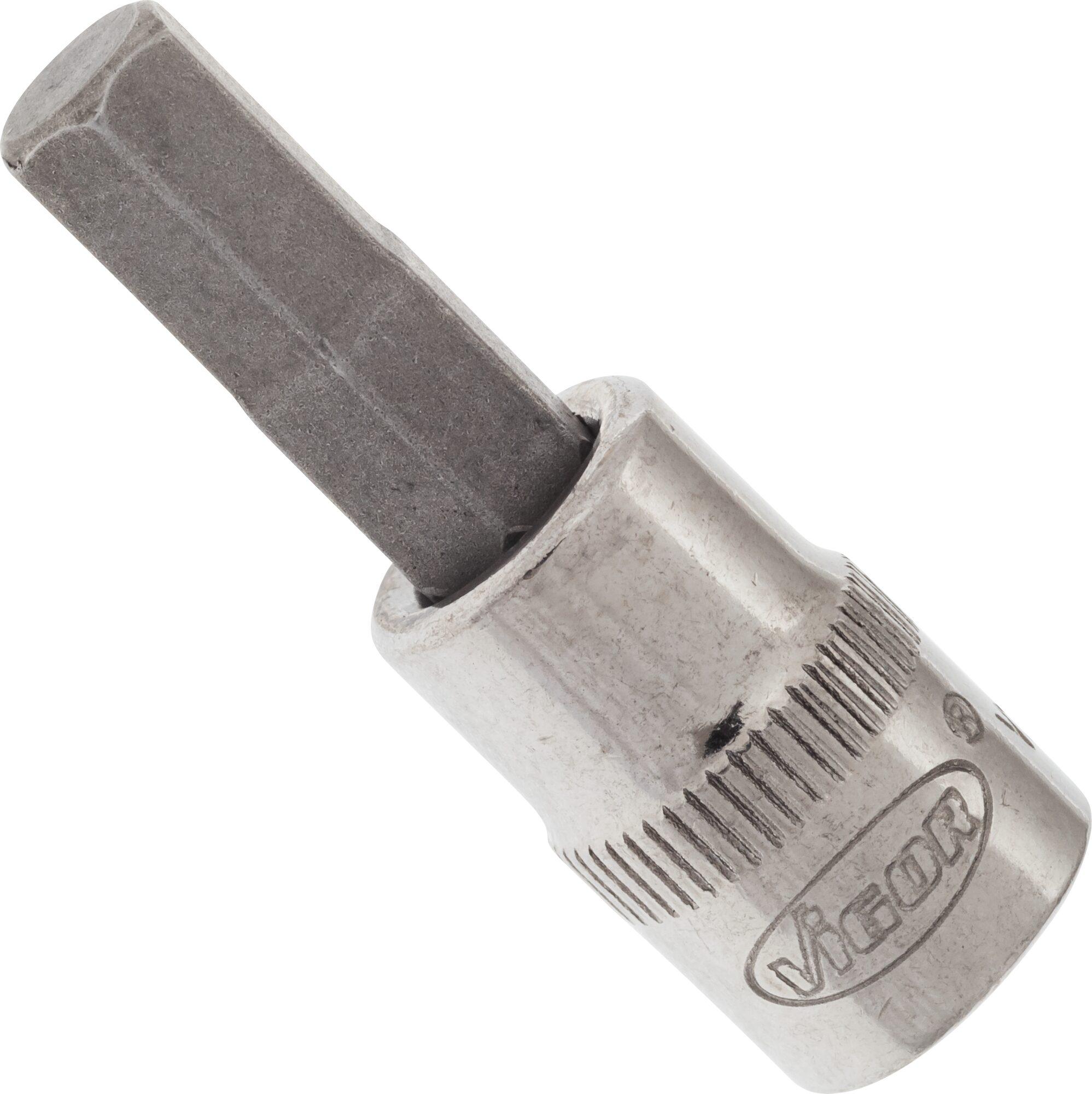 VIGOR Douille mâle à 6 pans intérieurs ∙ V2433N ∙ Carré creux 1/4 ...