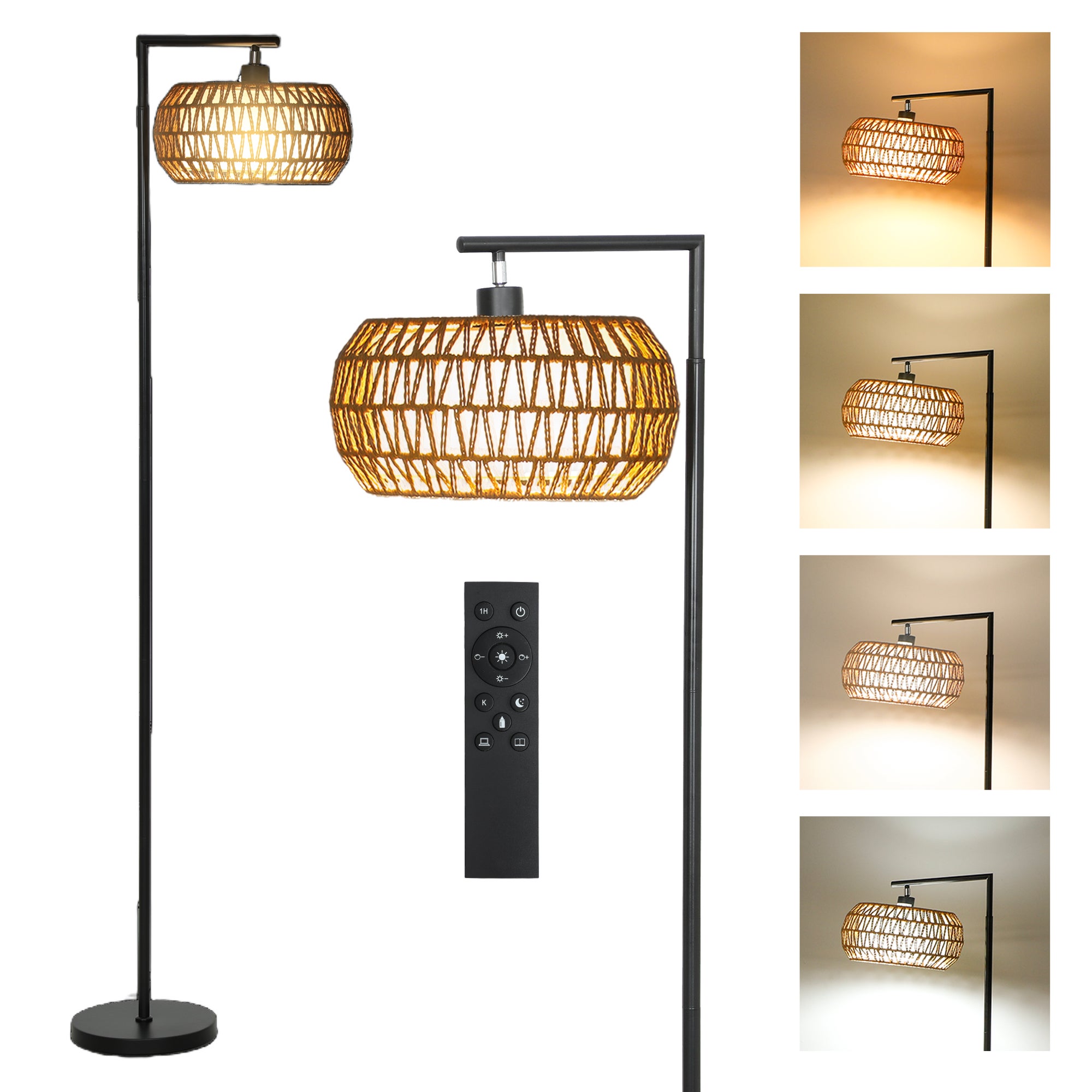 Floor lamp for living room, dimmable floor lamp, 3 color temperatures ...