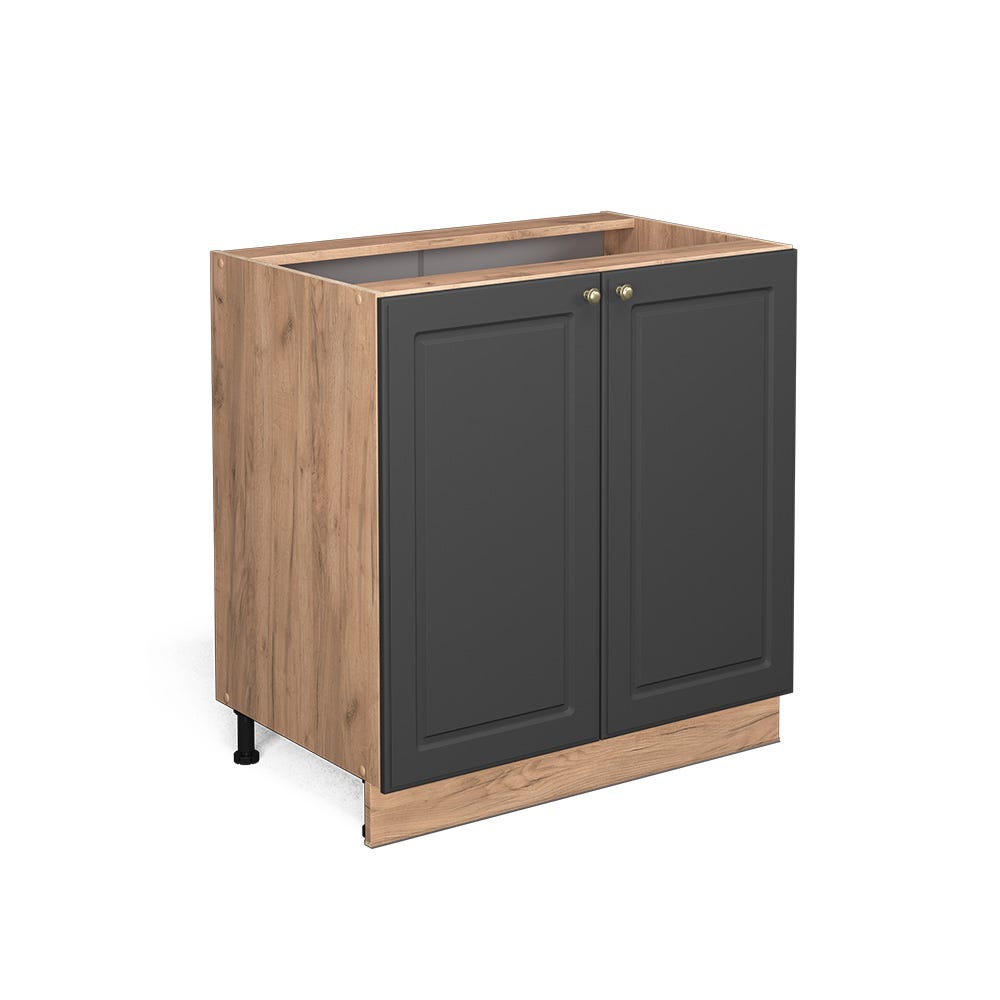 Vicco Meuble Bas Sous évier Fame Line Anthracite Orchêne De Force