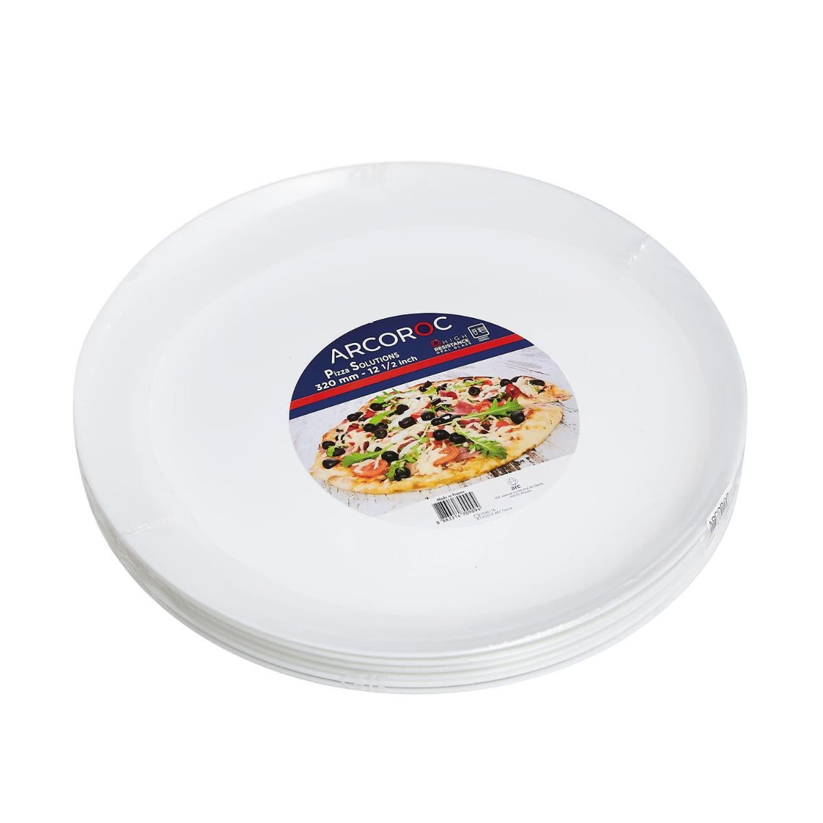 Set 6 Platos Pizza Opal 32cm Arcoroc Solution - Blanco Apto Microondas ...