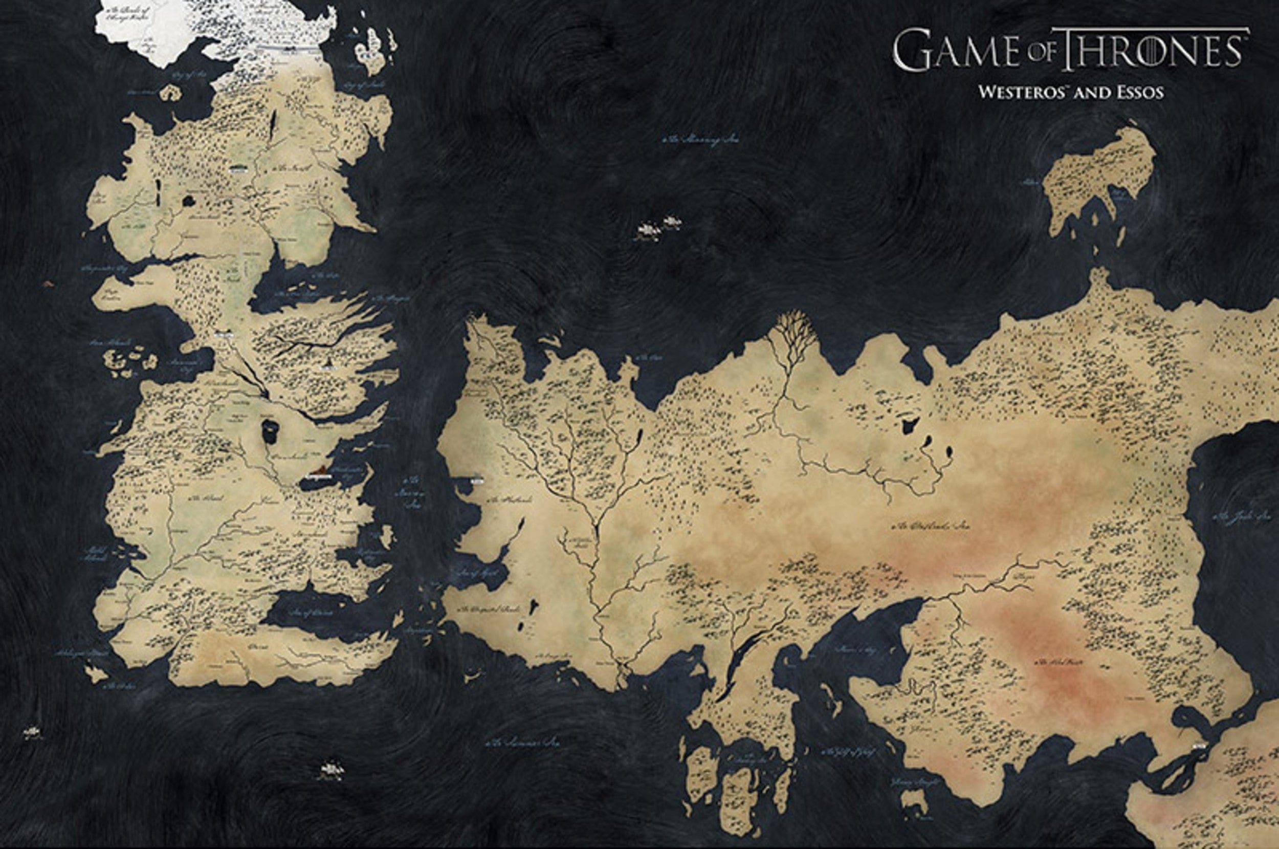 Poster Game of Thrones - Westeros Map 91.5x61cm | Leroy Merlin