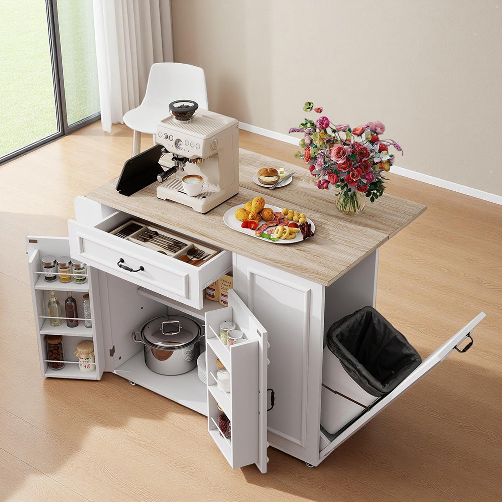 Buffet cuisine blanc avec tiroirs et portes, îlot de cuisine, sideboard ...