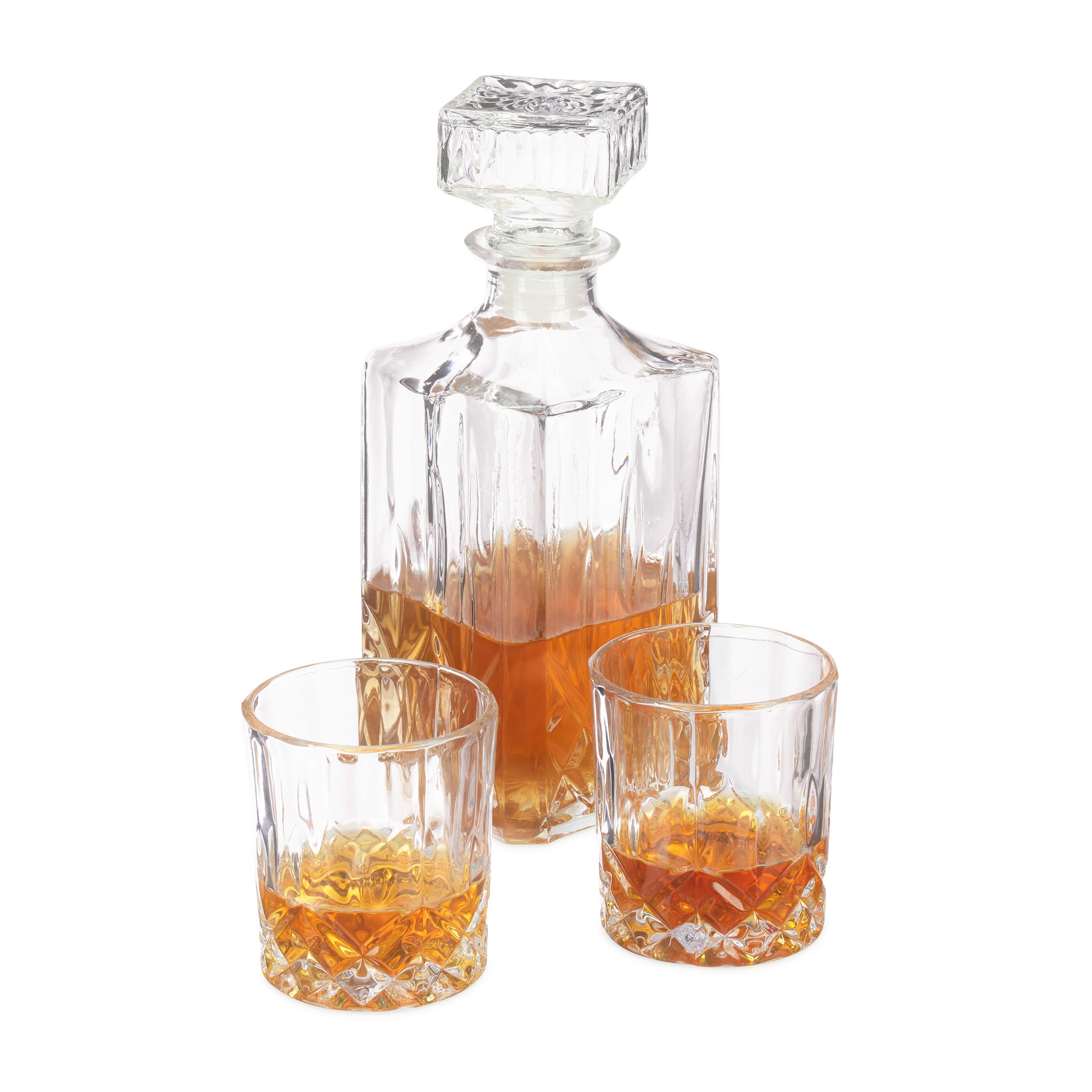 Relaxdays Ensemble whisky, carafe d’1 l et 2 verres 200 ml, décanteur ...