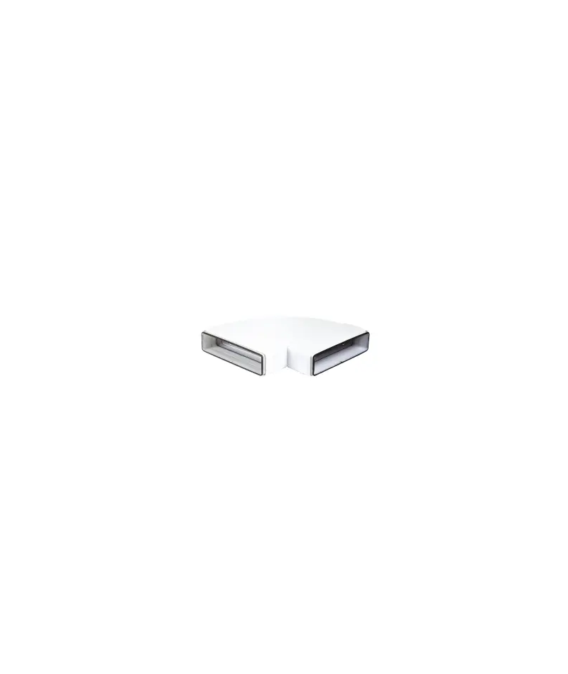 Coude 90° horizontal rectangulaire 55x110 plastique à joint - CH 55X110 ...