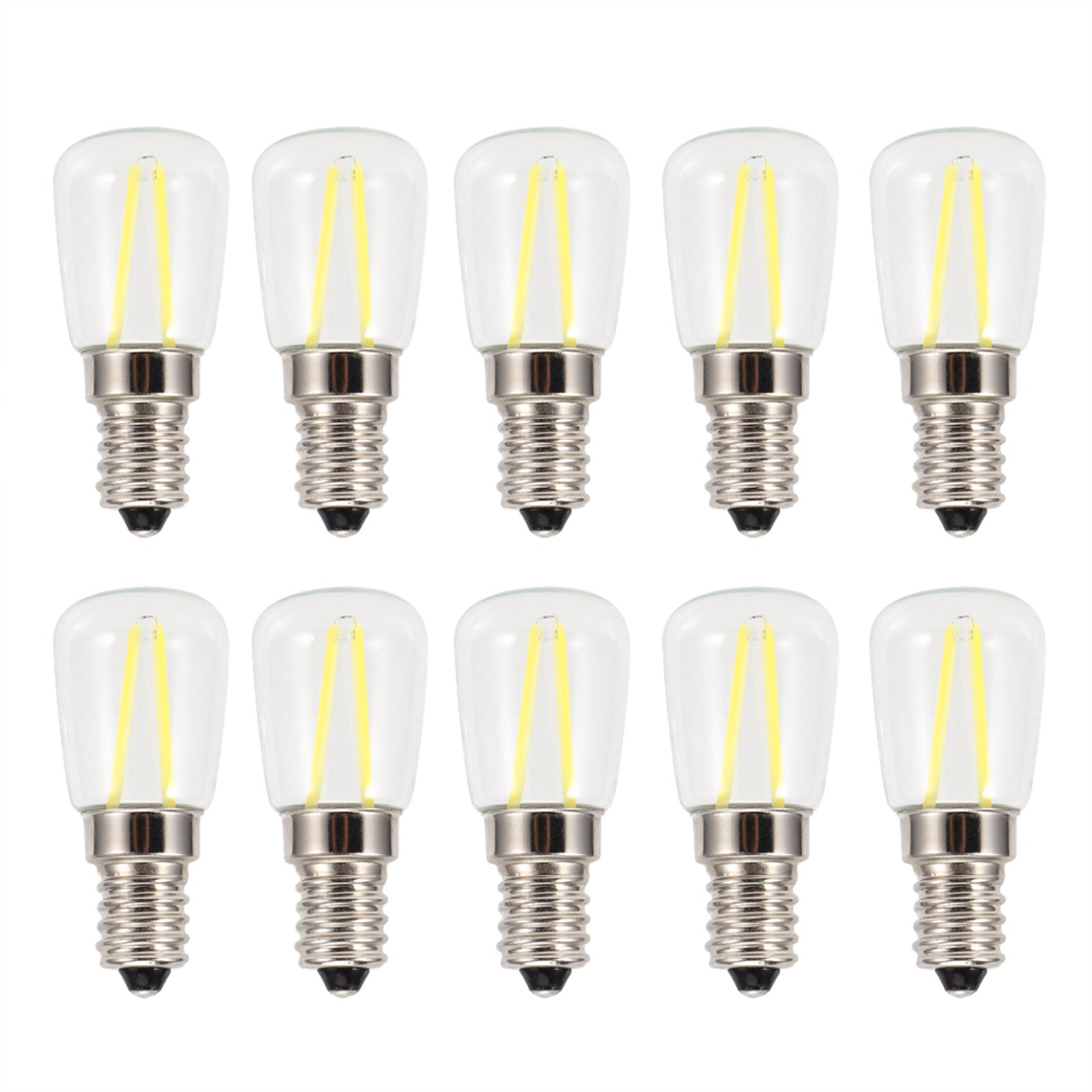 10 mini ampoules LED à filament long E14 haute luminosité, 1,5 W, 230 V ...