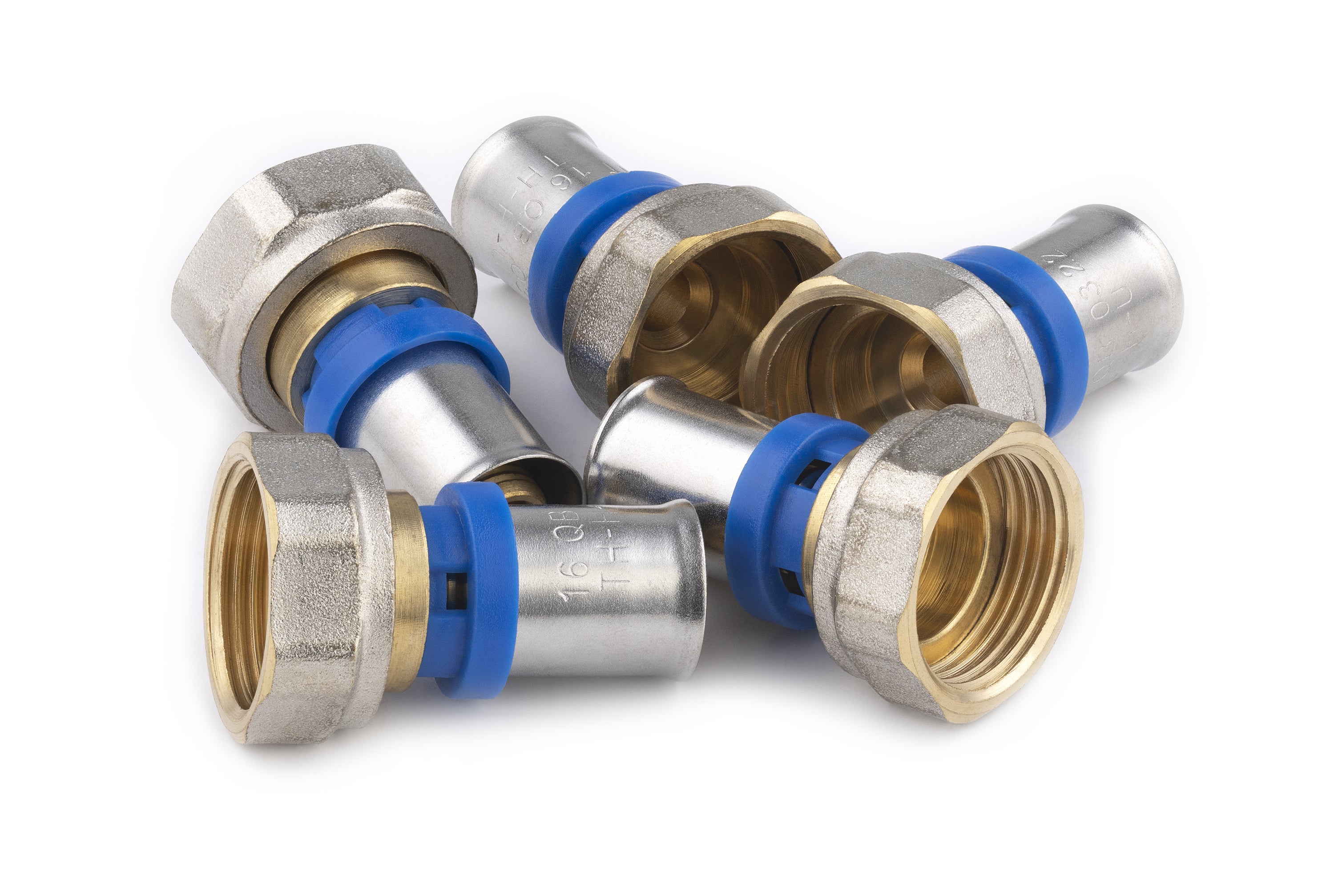 Raccord Multicouche à Sertir Multi profils Ø16 - Femelle Tournant 20x27 sachet de 5 raccords ...