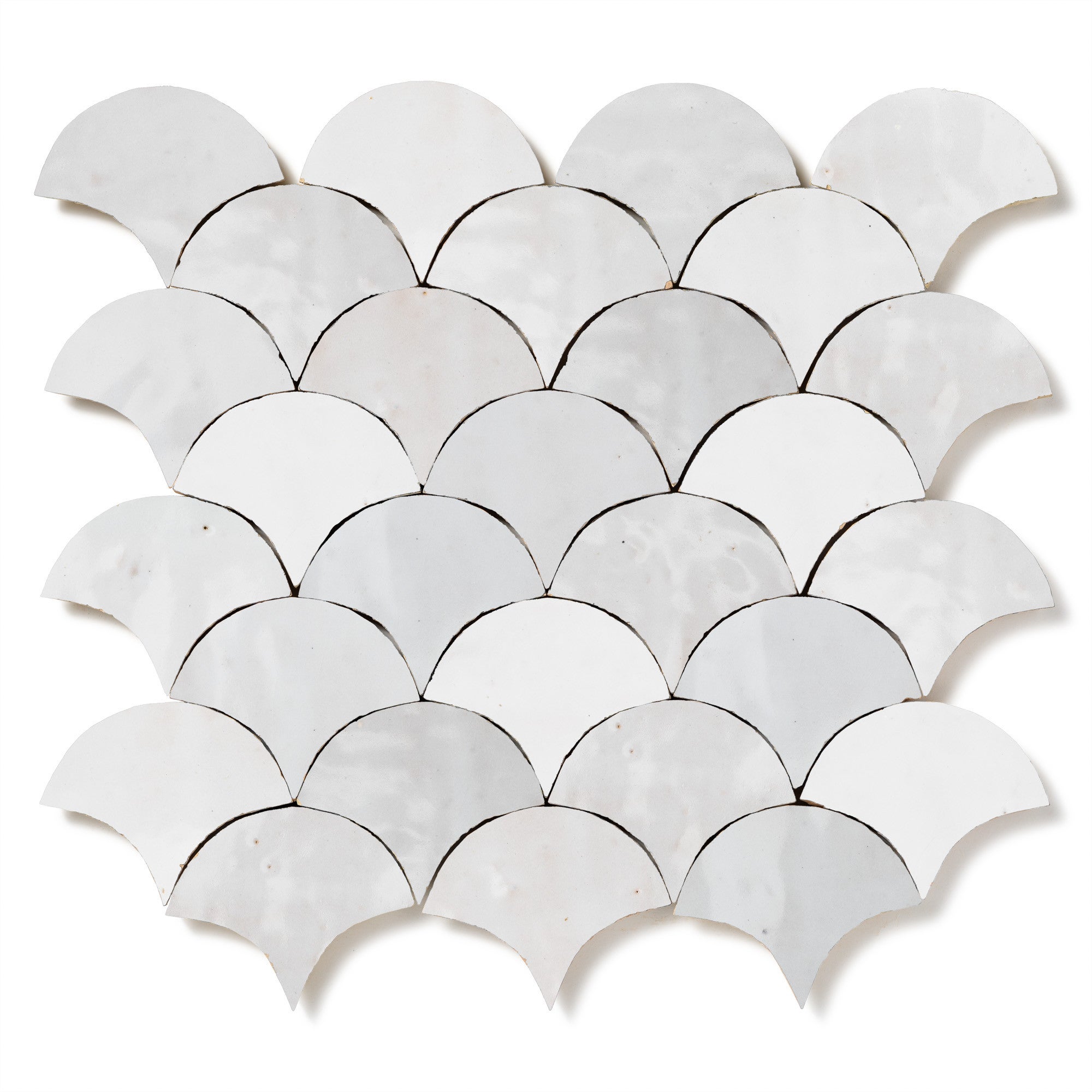 Carrelage Zellige Marocain Blanc Fes Petite Ecaille 7,8x9,8 cm (vendu ...