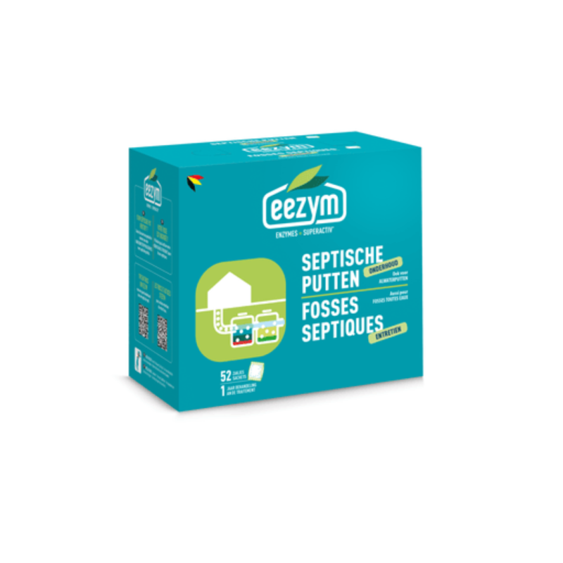 Mantenimiento de fosas sépticas 52 bolsas - Ecocert - Eezym - 1,3 kg | Leroy Merlin