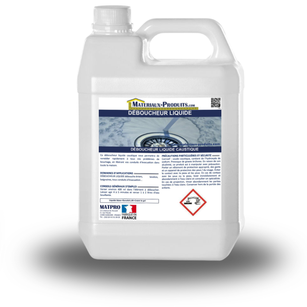 Déboucheur liquide canalisation Bidon de 20 L - DEBOU20 - MATPRO ...