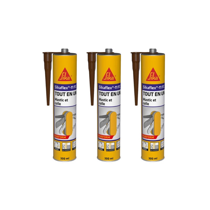 Lot de 3 mastics colle multi-usages SIKA Sikaflex 11 FC Purform ...