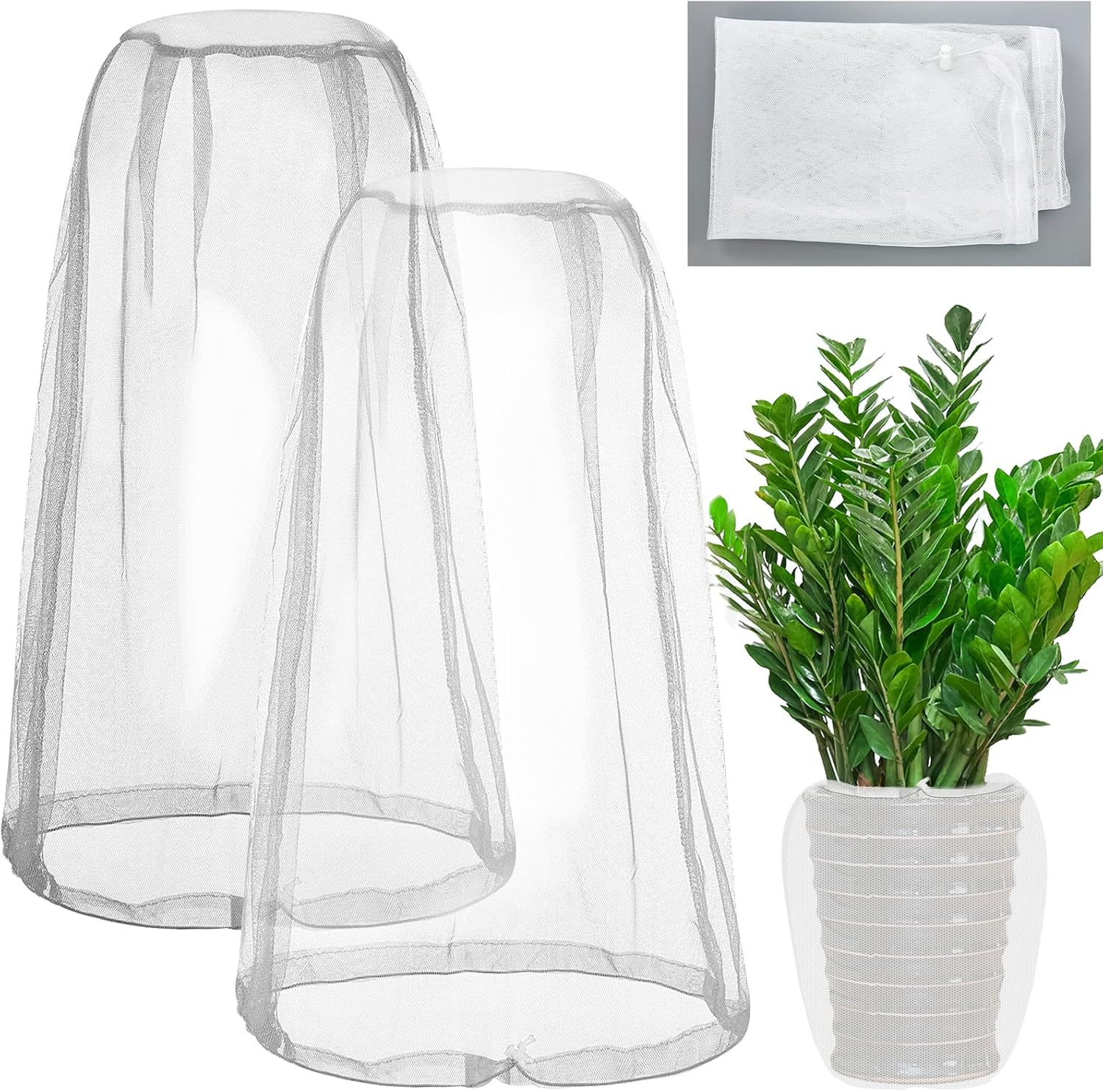 2 sacs de protection des fruits, 46*46cm, filet anti-insectes à mailles ...