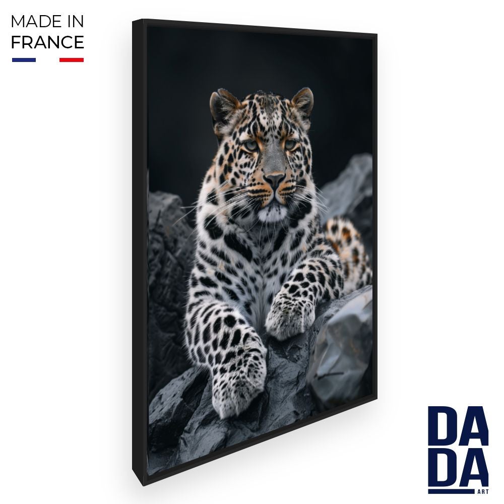 Toile encadrée Félin majestueux / 50x70cm / Cadre Noir / Fabriqué en ...