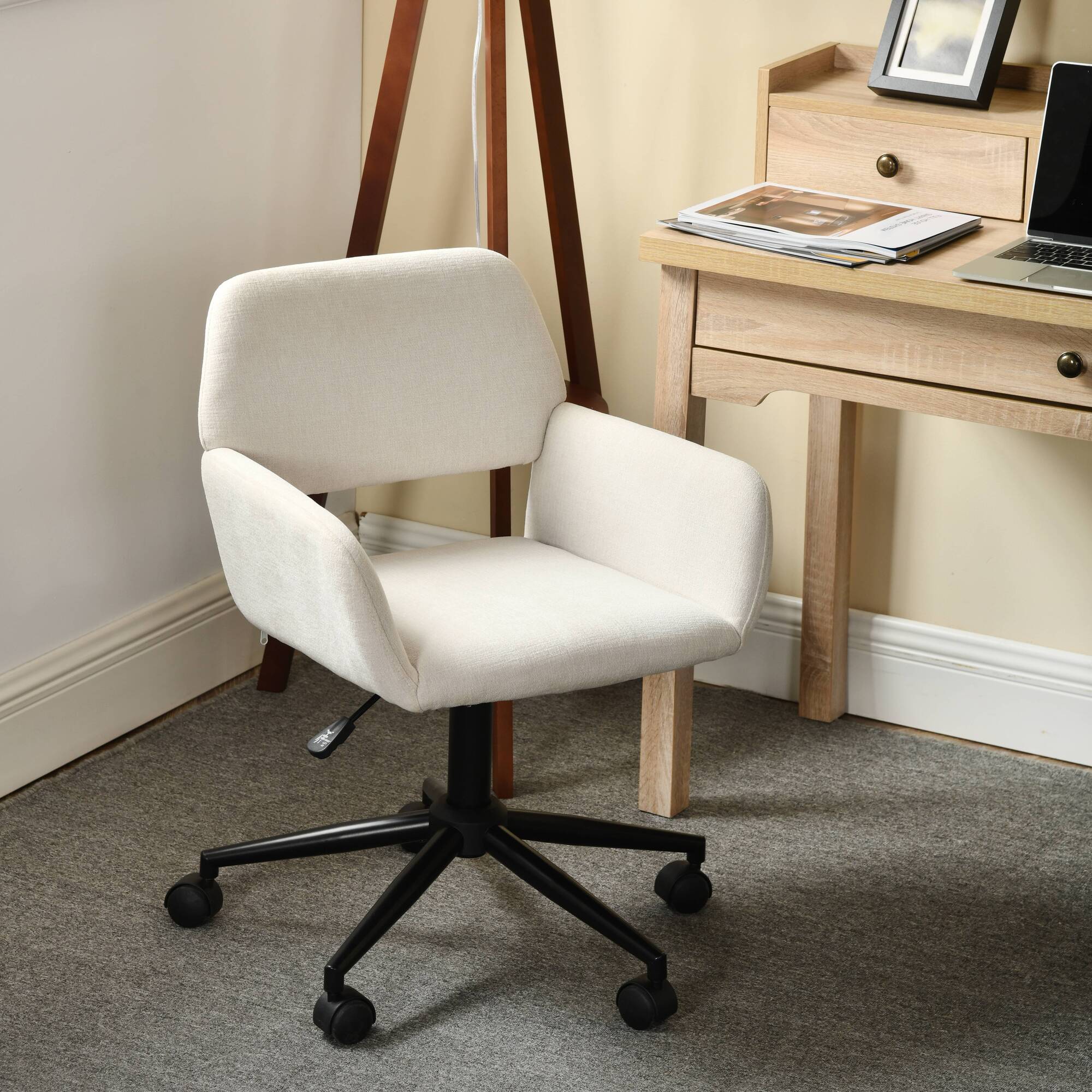 URBAN MEUBLE Chaise de bureau pivotante scandinave, chaise de coiffeuse ...