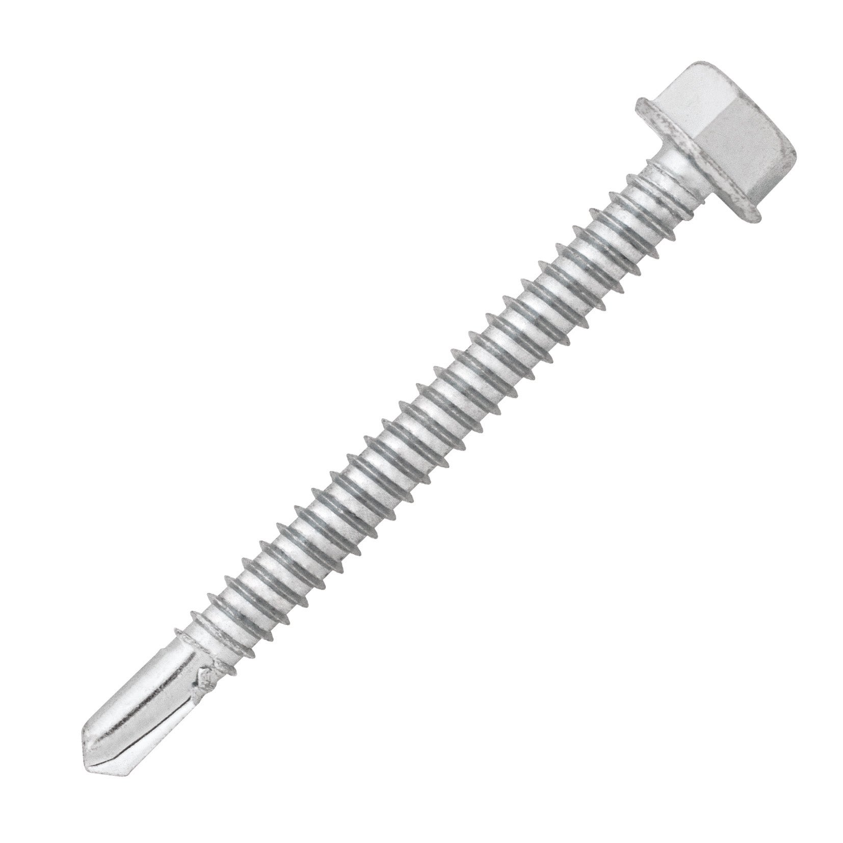 Vis autoperçeuse pour acier tête hexagonale acier zingué blanc THT Ø3 ...