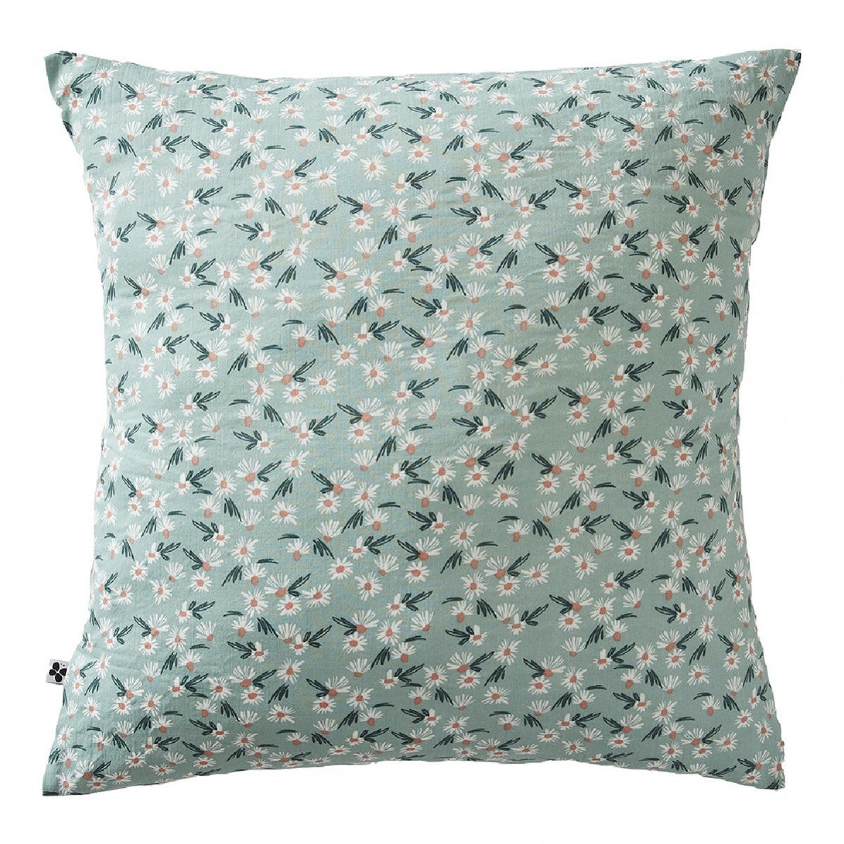 ALLISON - Taie d'Oreiller 60x60cm Gaze de Coton Coloris Bleu Motifs ...