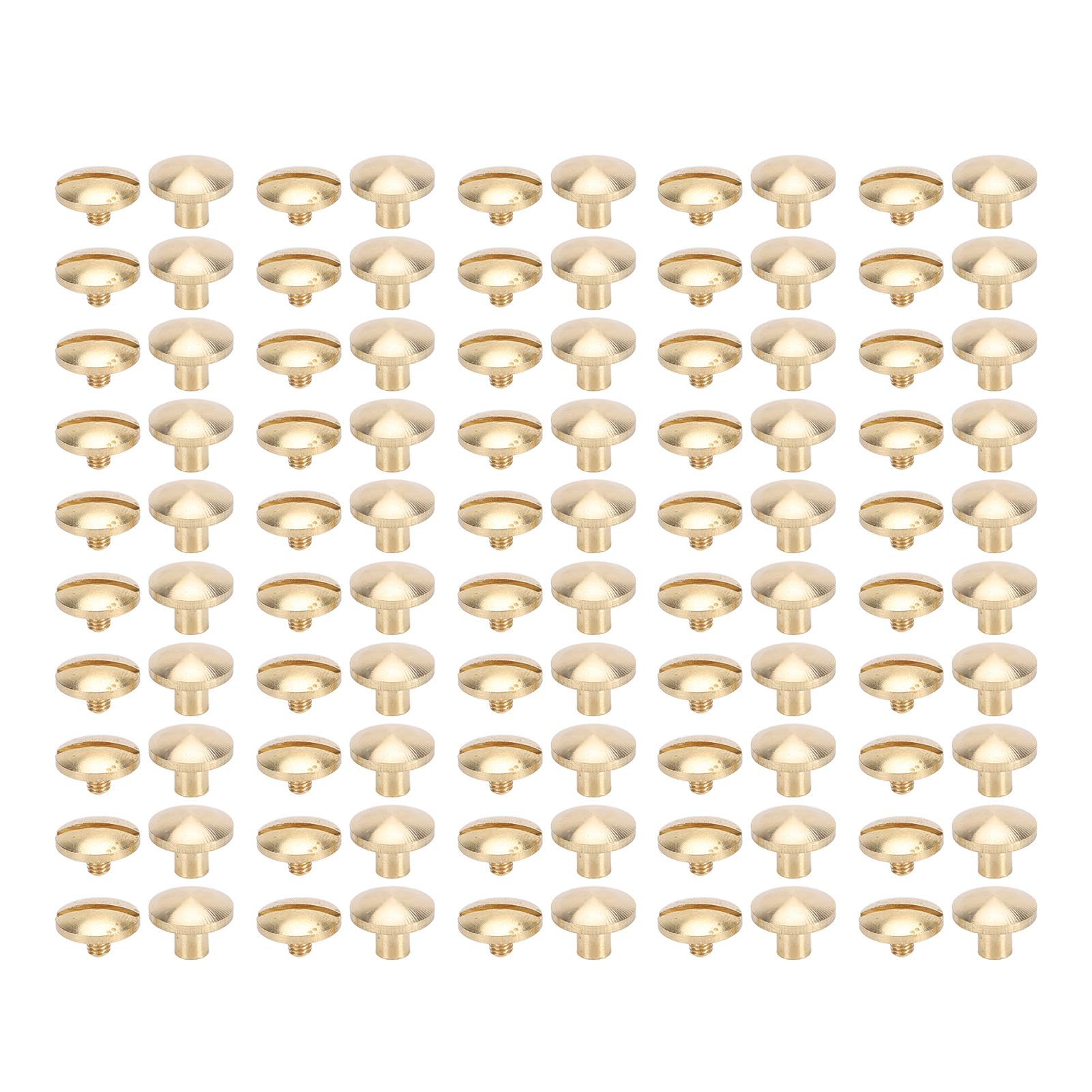 50 piezas de tornillos de remache de cuero, postes de unión de cabeza ...