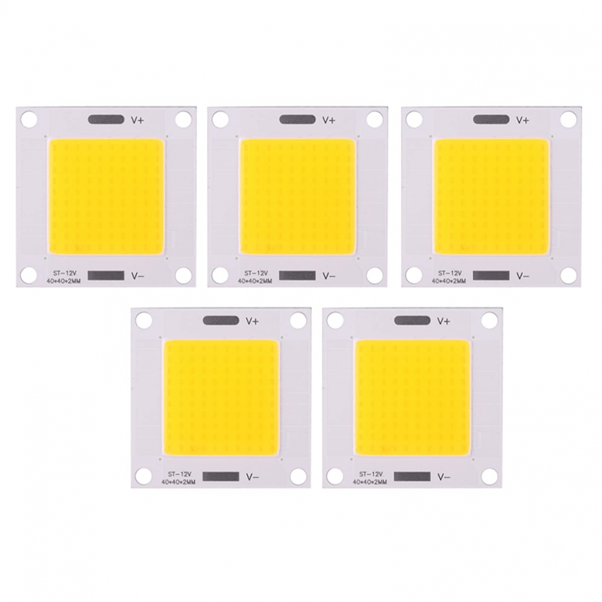 5 pezzi Chip LED COB, DC 12-14V Alta potenza 50W Lampada LED COB ...