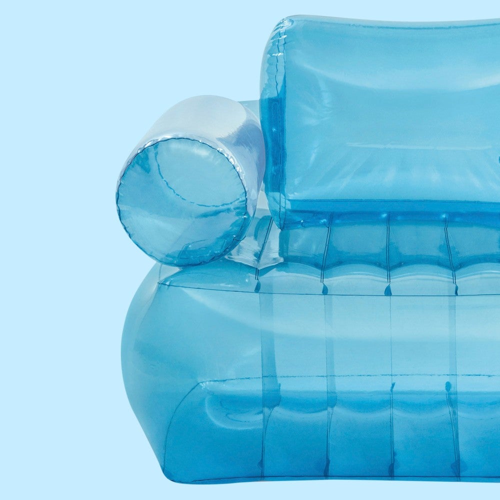 Fauteuil gonflable Intex Jelly Bleu transparent | Leroy Merlin