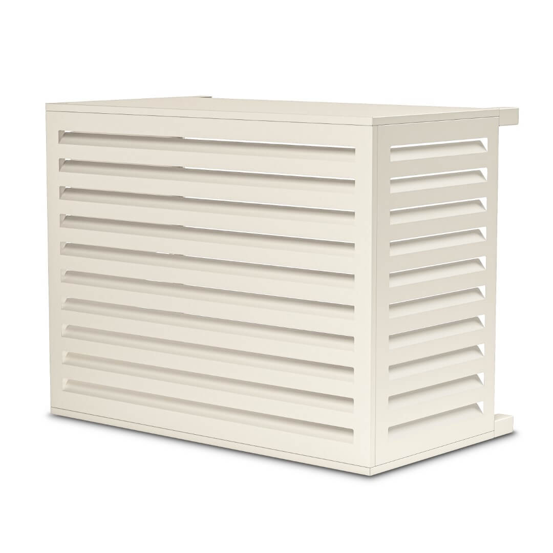 Cache-climatiseur SENTIMO en acier XL fixation haute RAL 9010 Blanc pur ...