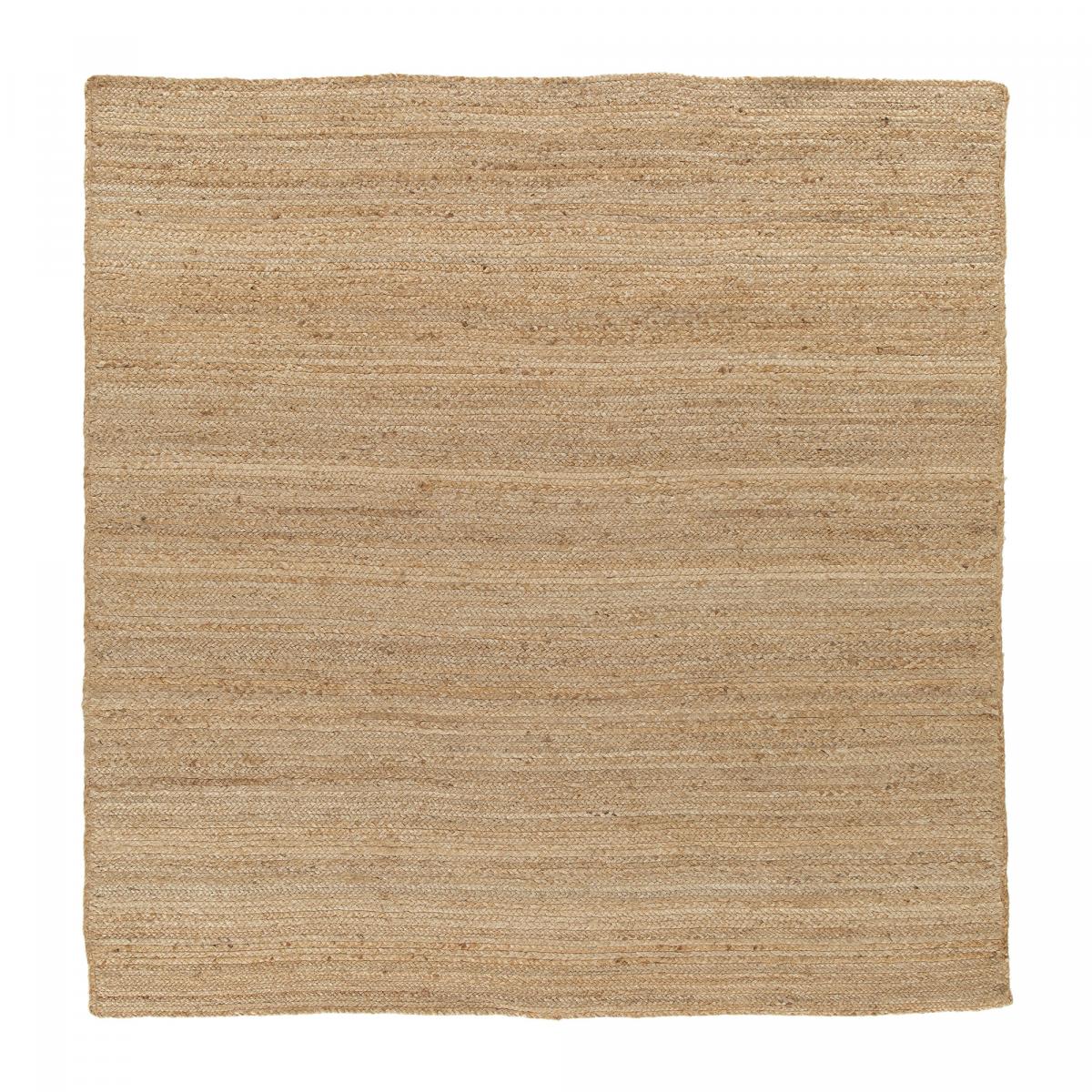 Alfombra de entrada rectangular de yute marrón imitación liso 80x200 ...