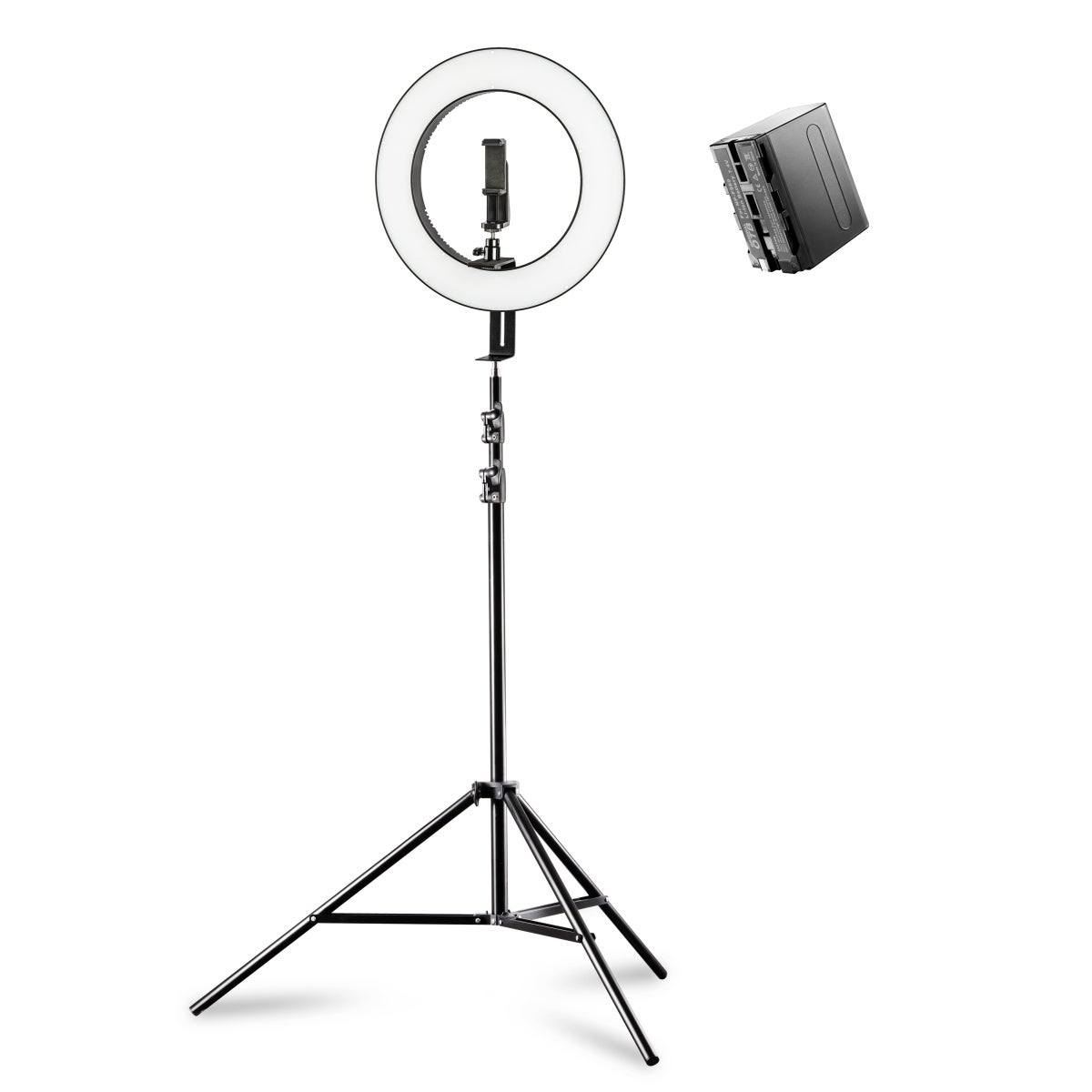 Walimex pro anillo de luz LED regulable 23W con trípode y batería - luz ...